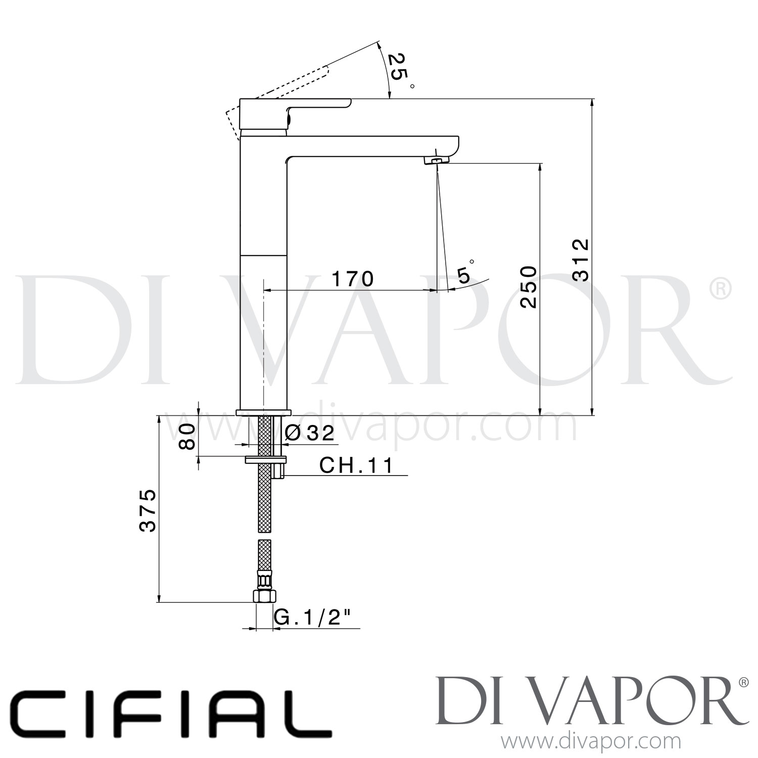 Cifial 32401CL Coule Tall Mono Basin Mixer Tap Spare Parts