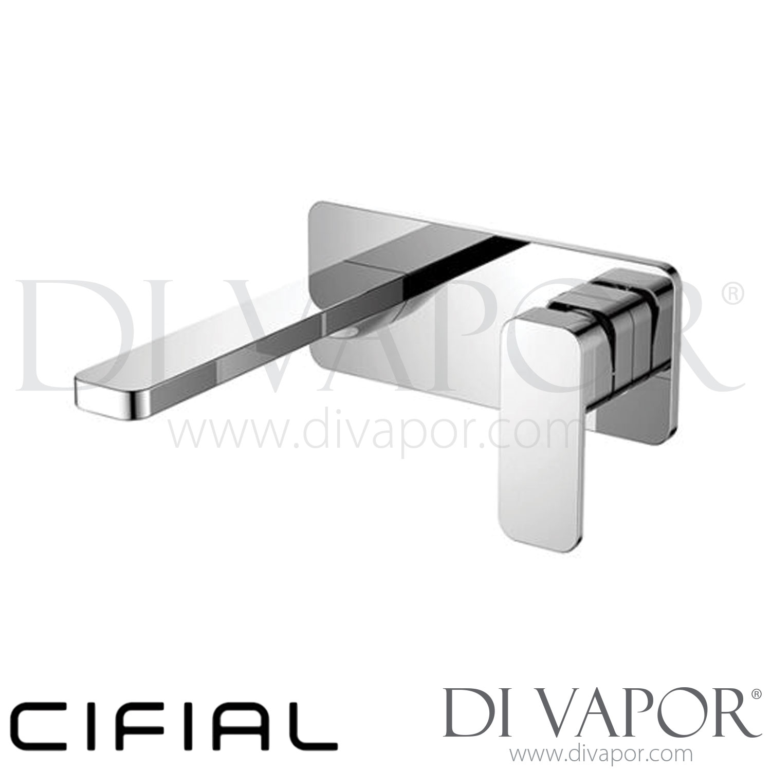 Cifial 32402SD-625 Style H 20D Single Lever Wall-Mounted Washbasin Tap ...
