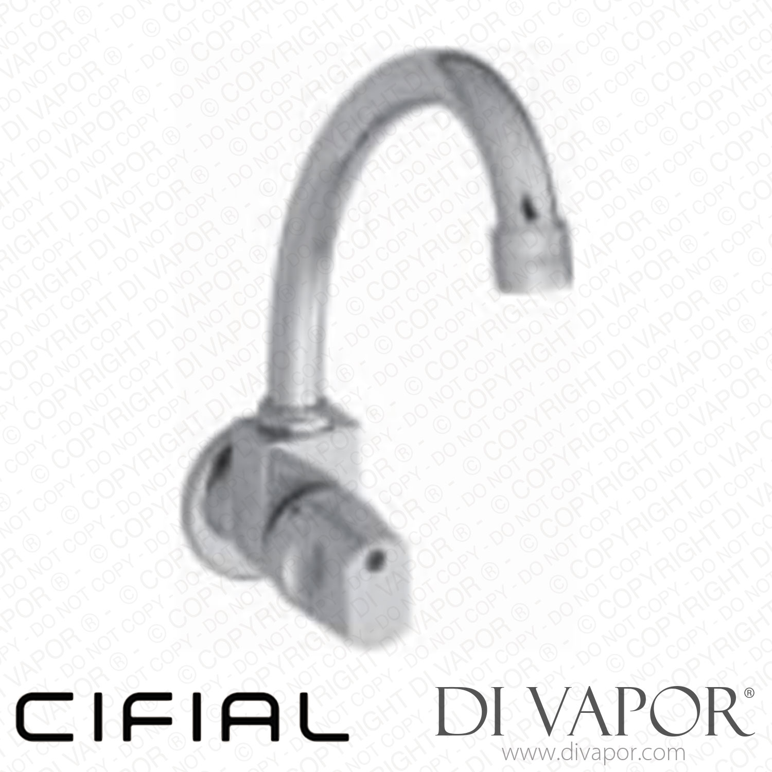 Cifial 32505EL-625 Euroliva Wall Tap with High Swivel Spout and Aerator ...