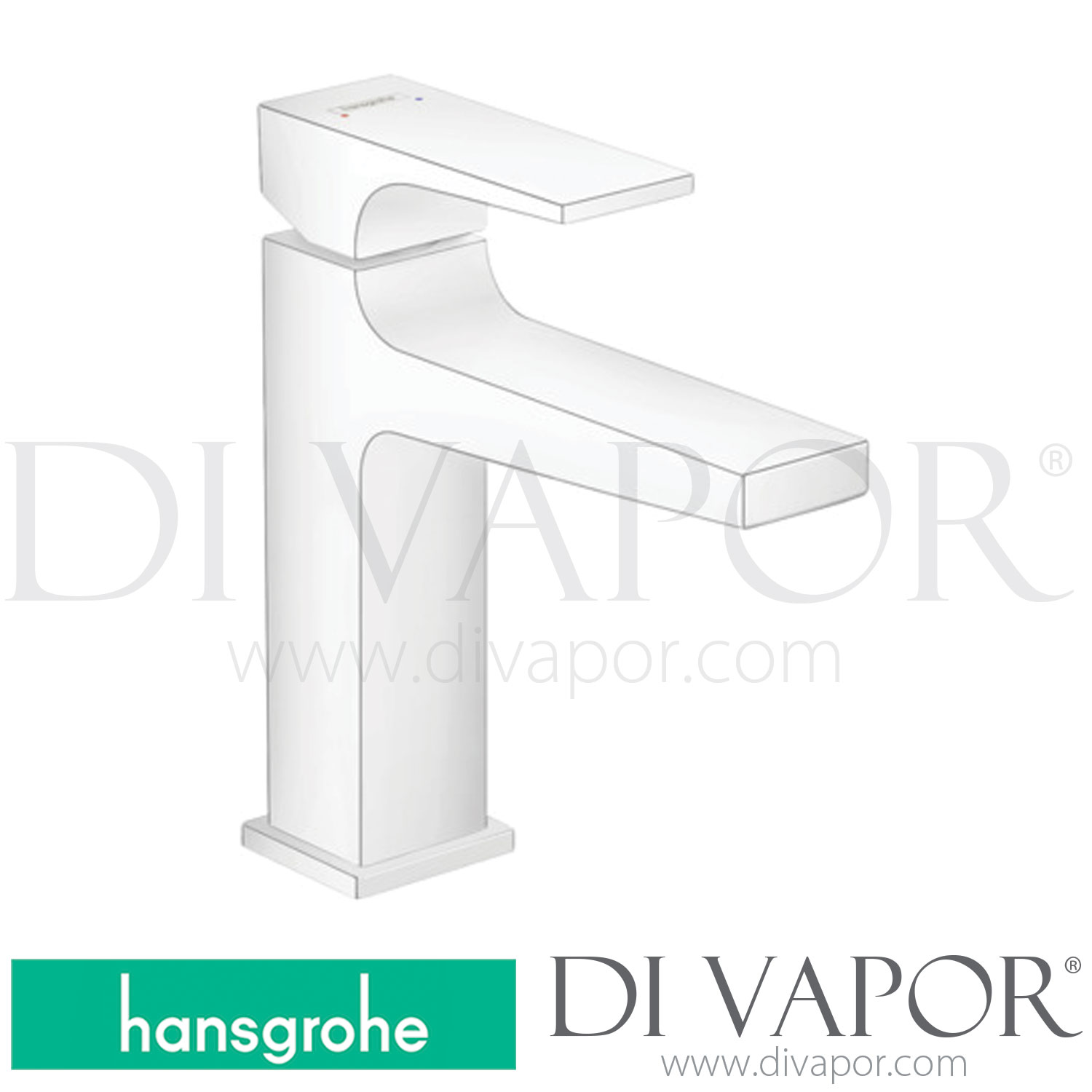 Hansgrohe 32507700 Metropol Single Lever Basin Mixer 110 with Lever ...
