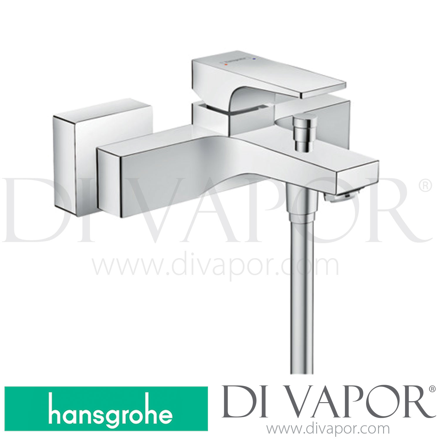 Hansgrohe 32540000 Metropol Single Lever Bath Mixer for Exposed ...