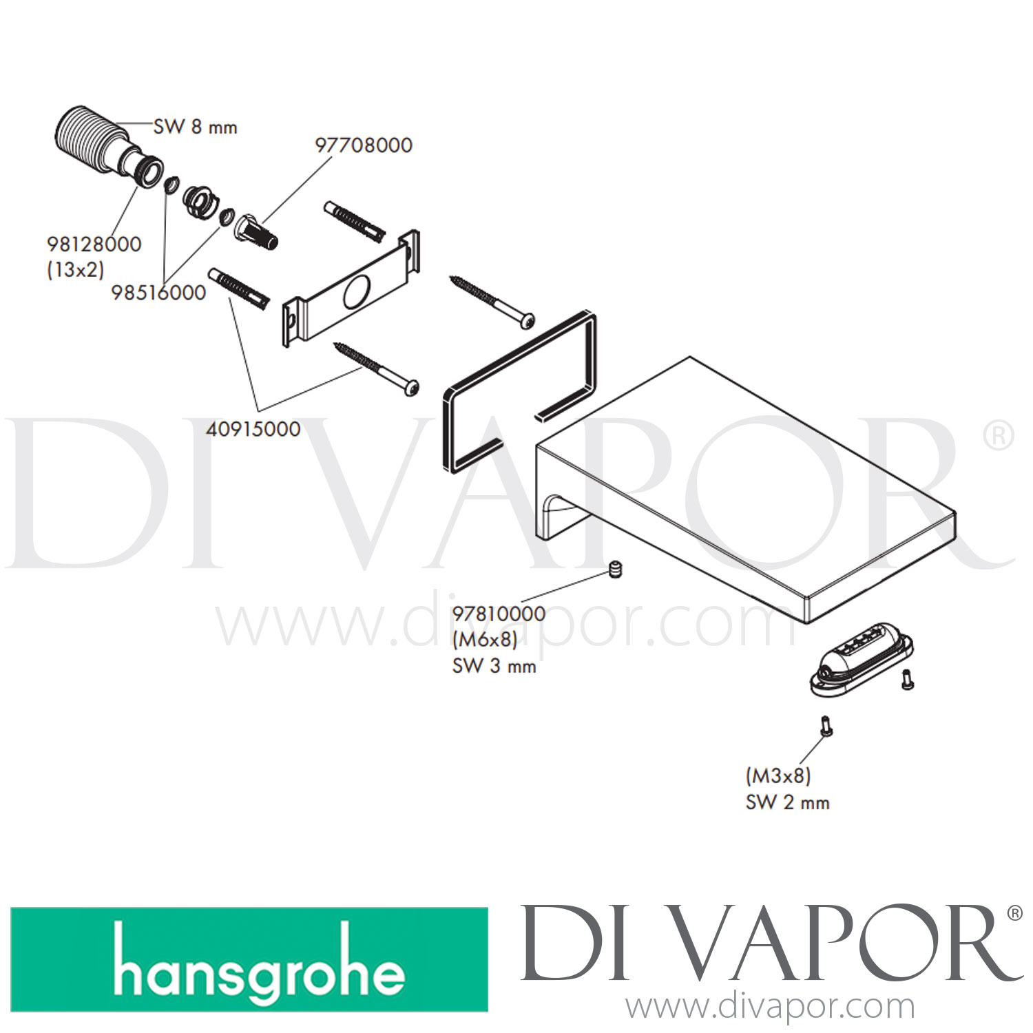 Hansgrohe 32543700 Metropol Bath Spout >11/19 Spare Parts