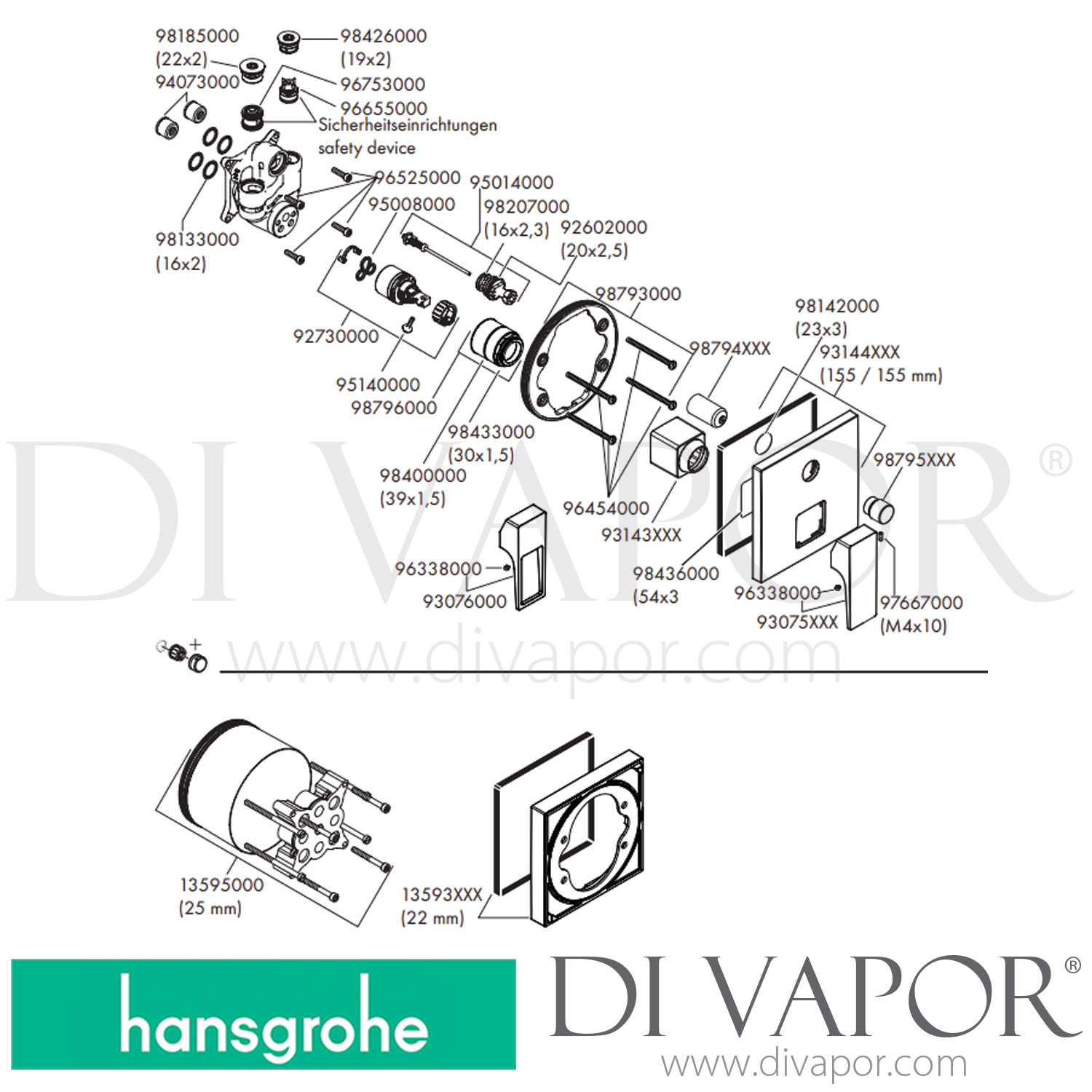 Hansgrohe 32546140 Metropol Single Lever Bath Mixer for Concealed ...