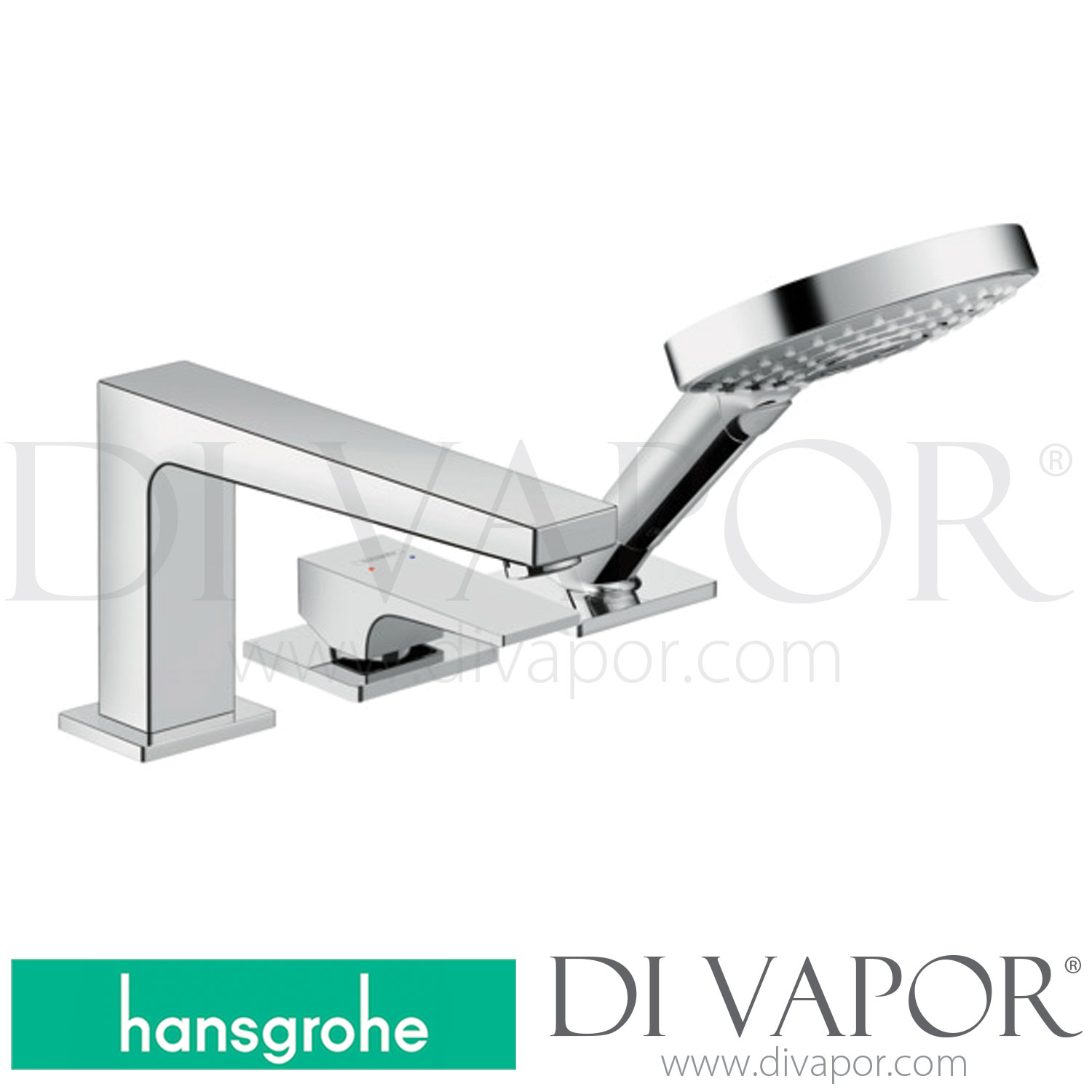 Hansgrohe 32550000 Metropol 3-Hole Rim Mounted Single Lever Bath Mixer ...