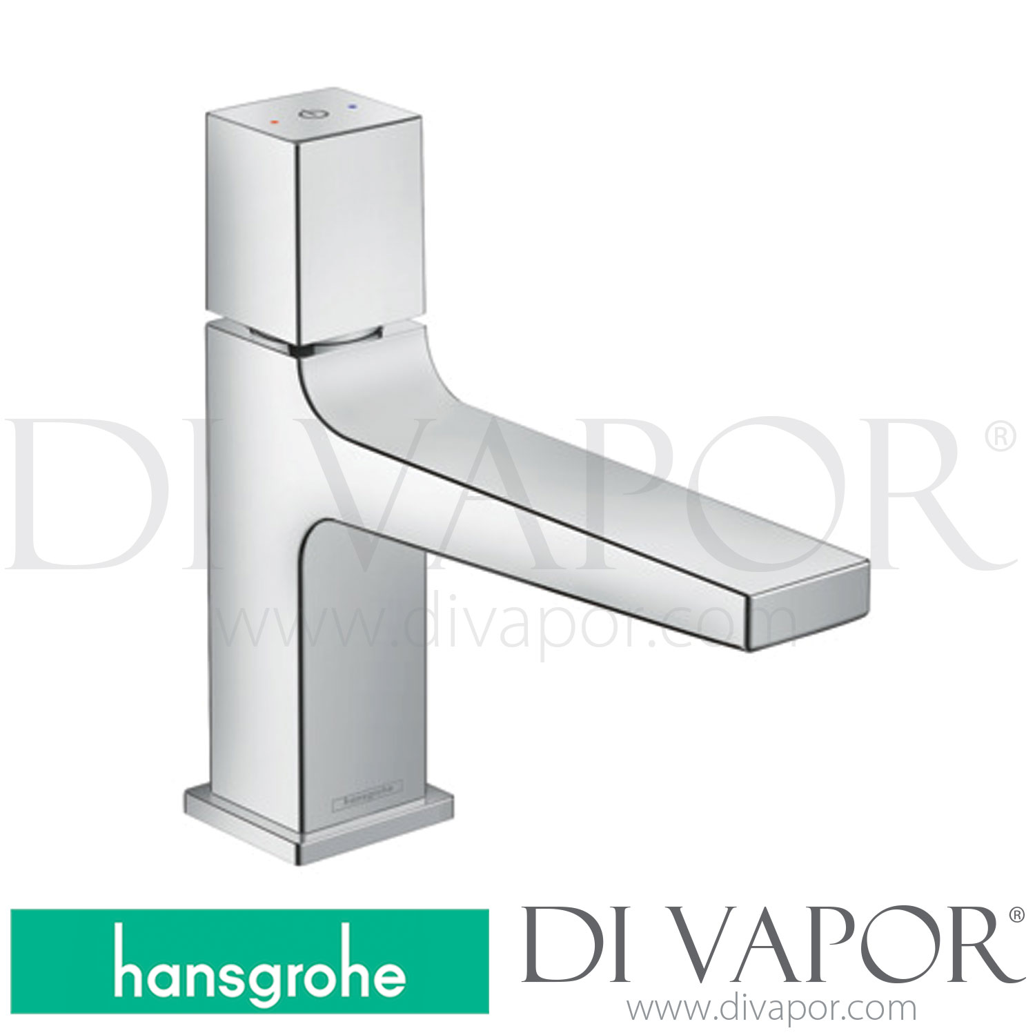 Hansgrohe 32570000 Metropol Basin Mixer 100 Select with Push-Open Waste ...