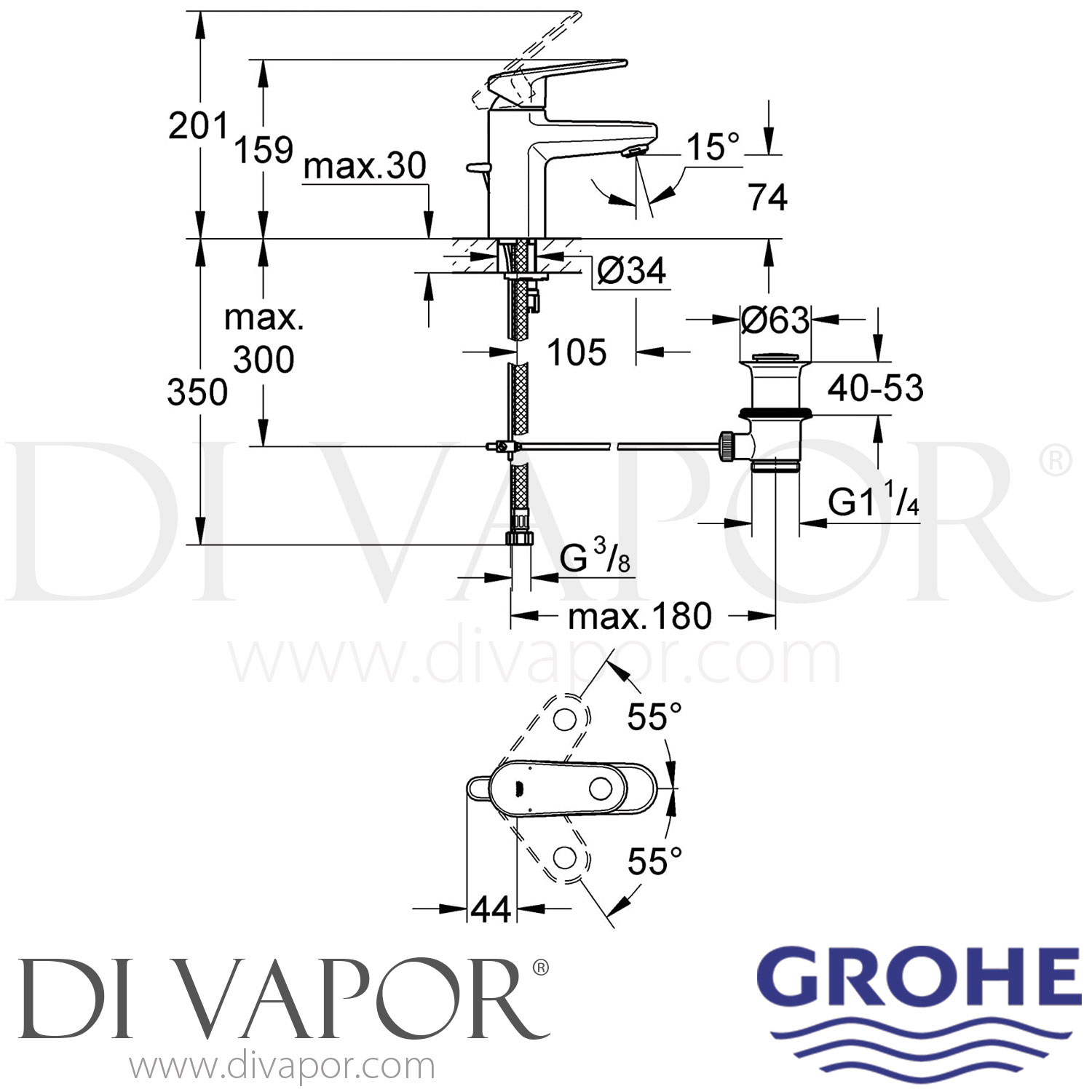 Grohe 32612 Europlus with Pop-Up Waste Tap Spare Parts