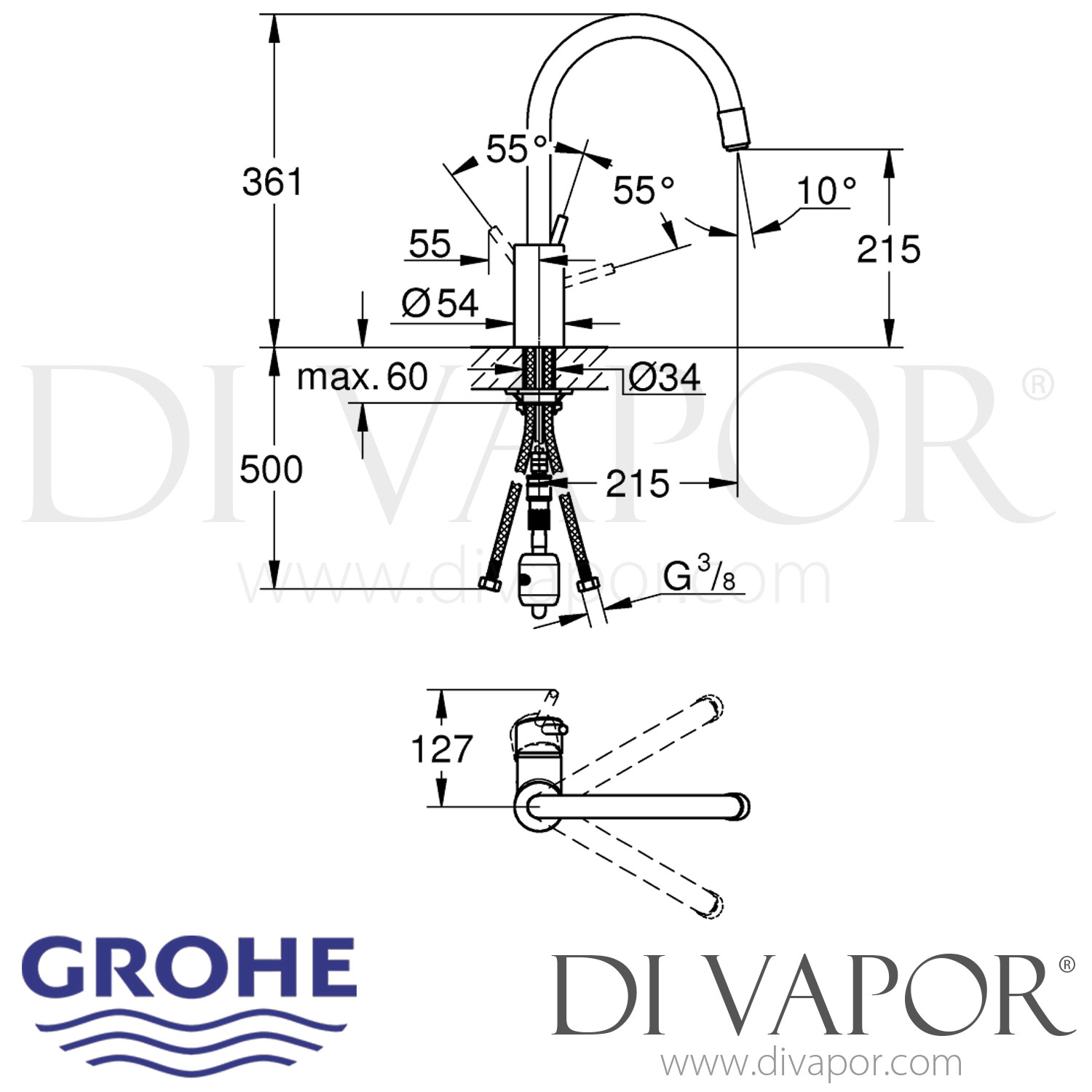 Grohe Concetto Single-Lever Sink Mixer - 2012 to 2014 - Kitchen Tap ...