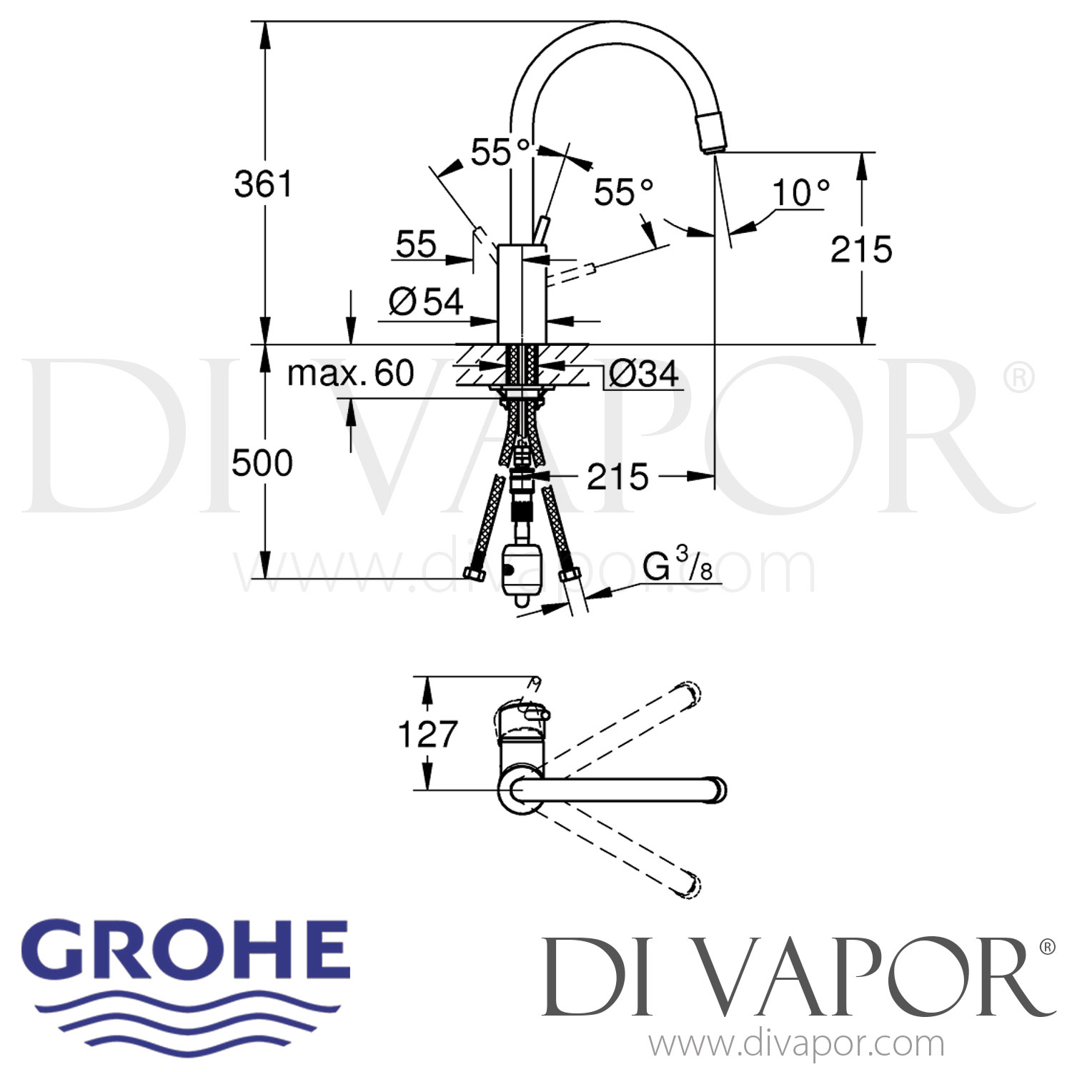 Grohe Concetto Single-Lever Sink Mixer - 2014 to 2015 - Kitchen Tap ...