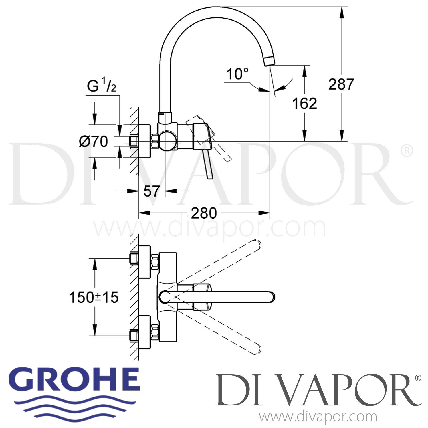 Grohe 32667001 Concetto Single-Lever Sink Mixer (1/2 Inch) Spare Parts