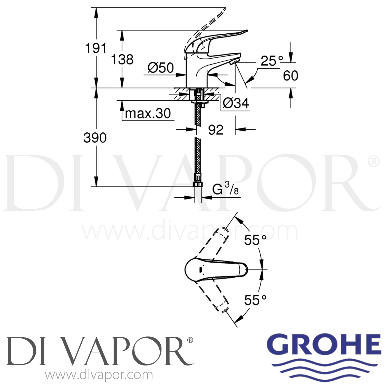 Grohe 32762000 Euroeco Special Basin Mixer Tap Spare Parts