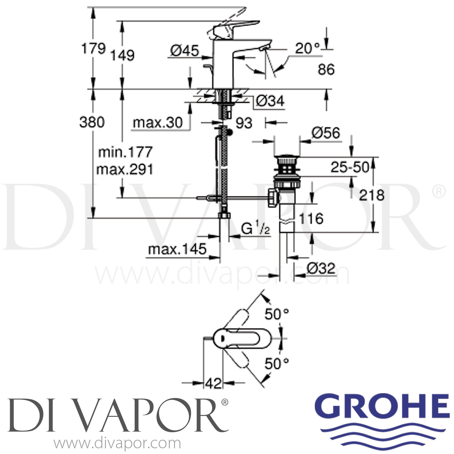 Grohe 32819000 BauEdge Single Lever Basin Mixer S-Size Tap Spare Parts