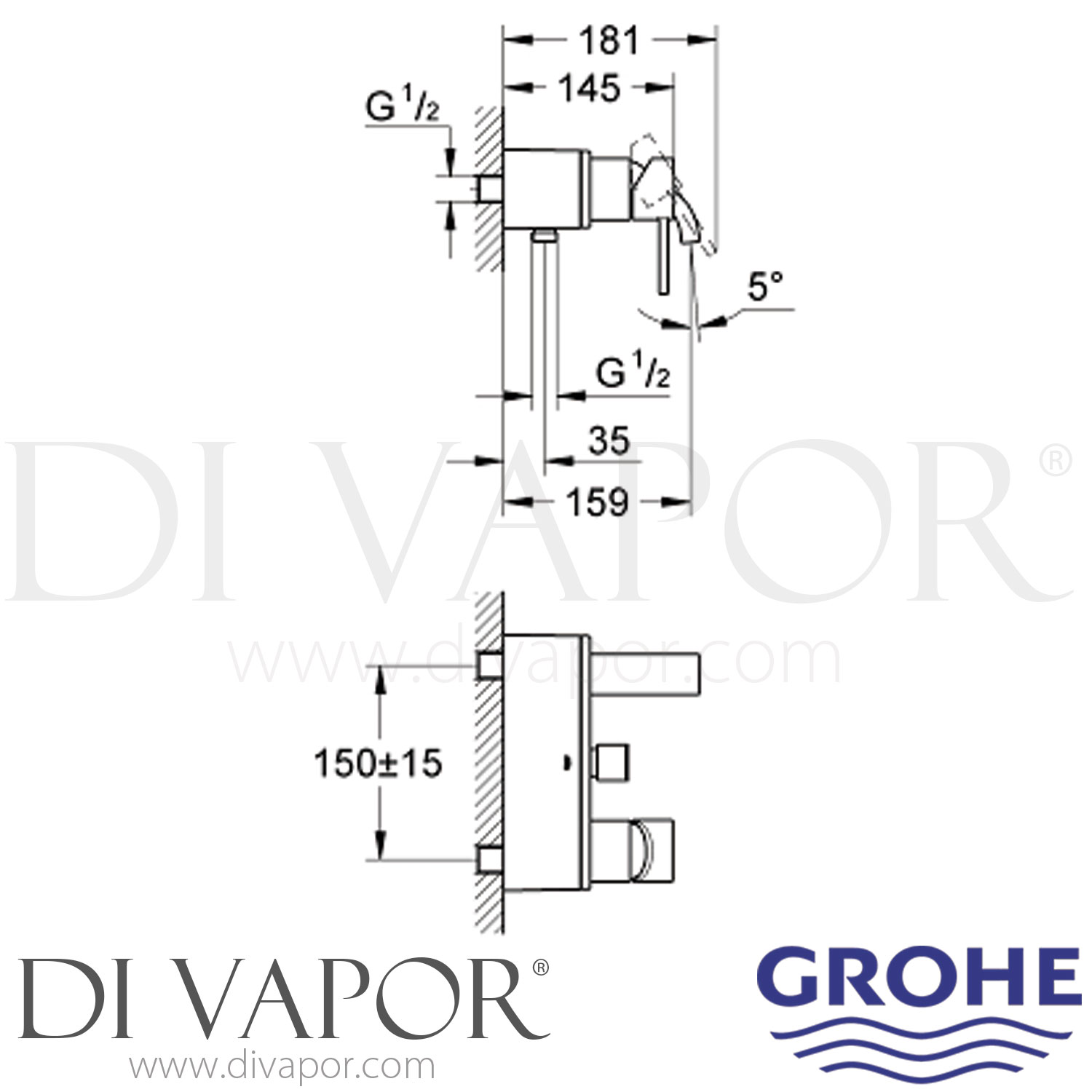Grohe 32826000 Allure Single-Lever Bath Mixer Spare Parts