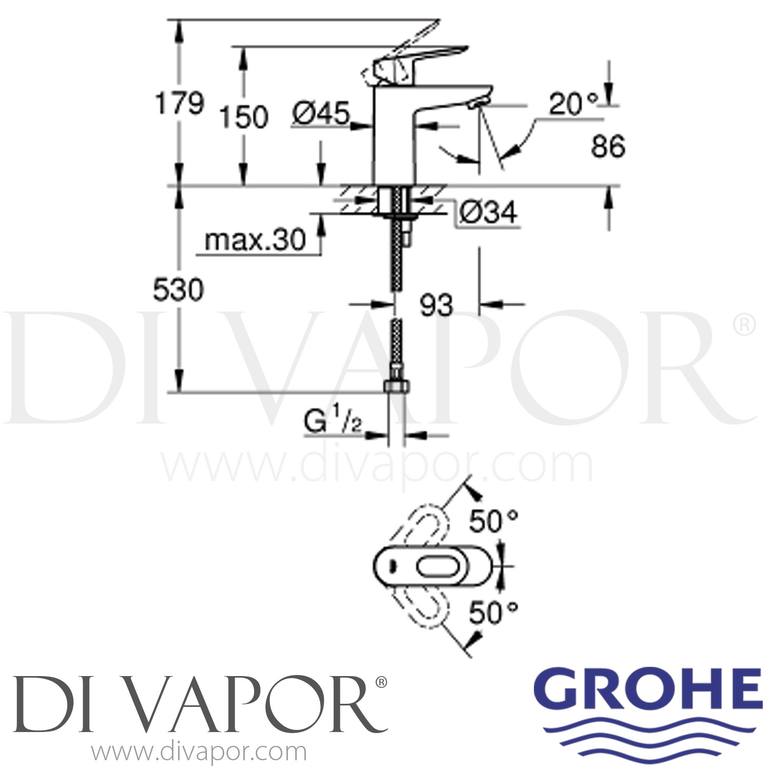 Grohe 32854000 BauLoop Single-Lever Basin Mixer Tap Spare Parts