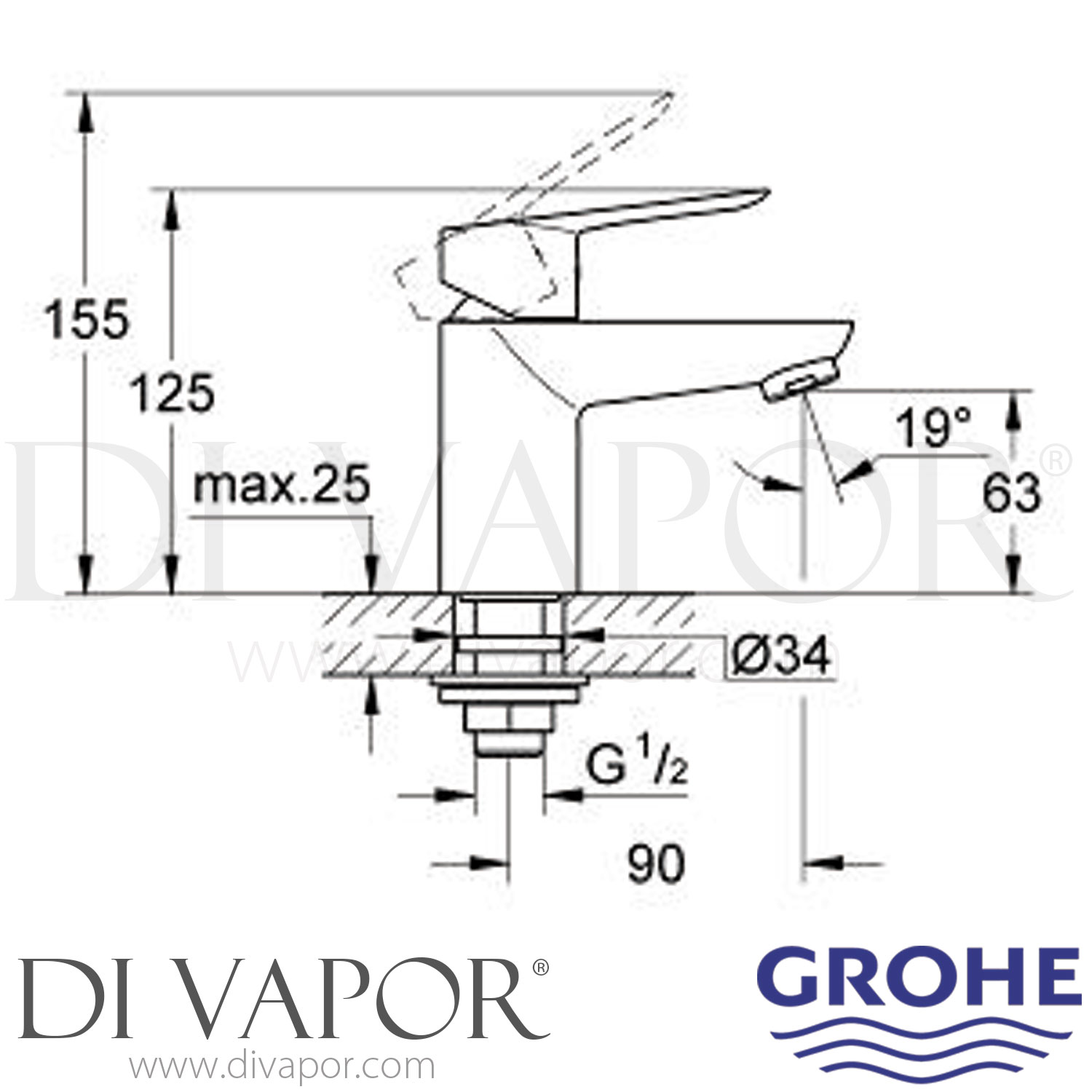 Grohe 32857000 BauLoop Pillar Tap Spare Parts