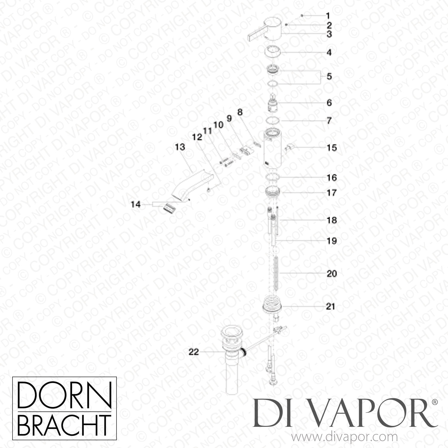 Dornbracht Single Lever Tap Mixer with Drain 33500670 000010 Spare Parts
