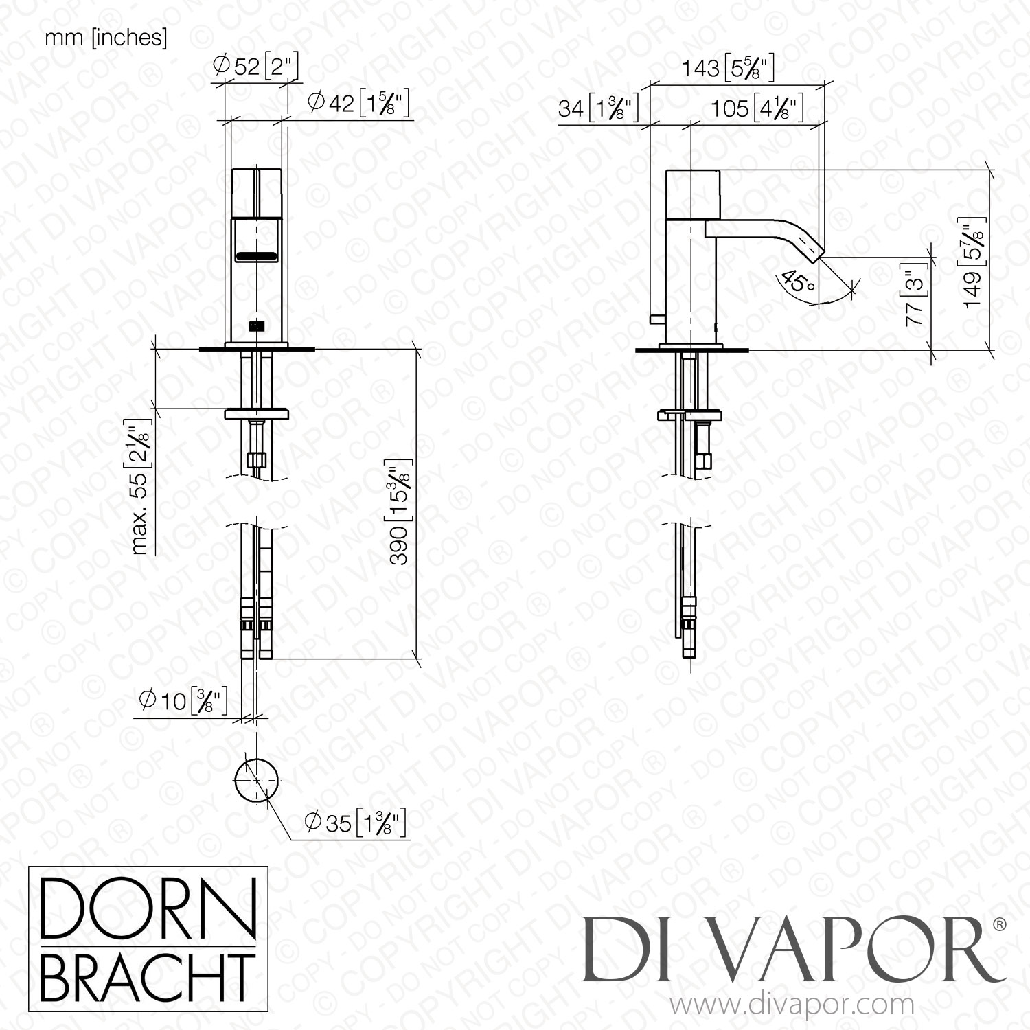 Dornbracht Imo Single-Lever Basin Mixer with Pop-Up Waste - Brushed ...