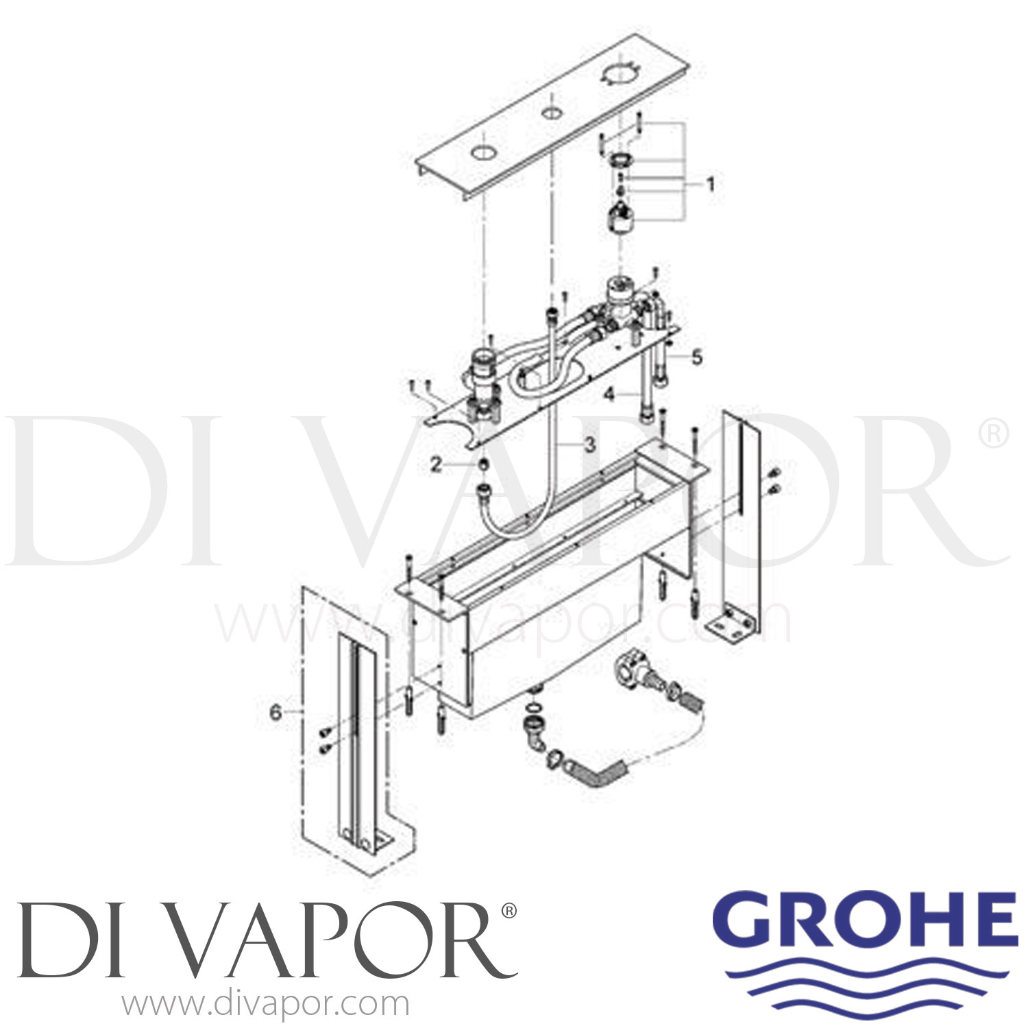 Grohe 33339 Concealed Body for OHM Hole Single Lever Bath Combination ...