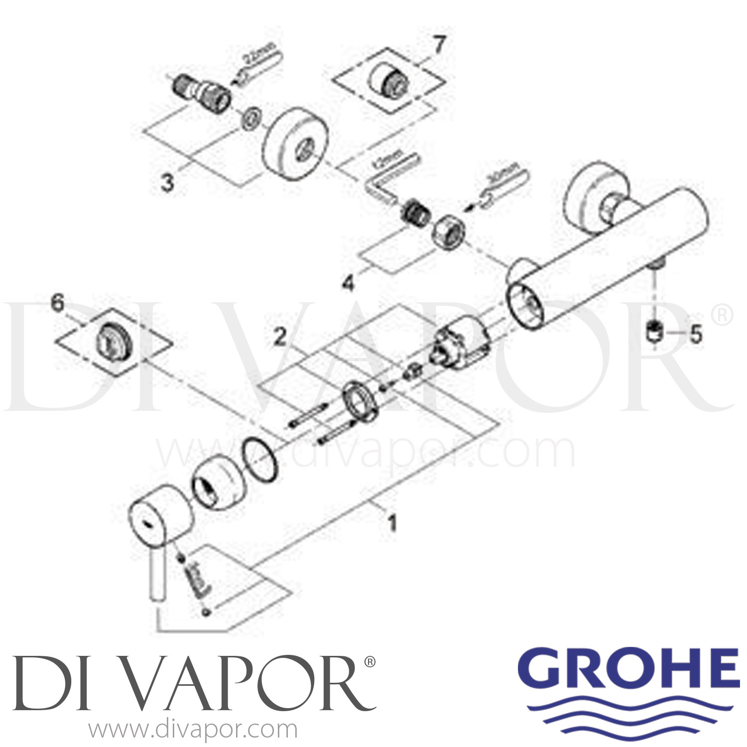 Grohe 33636 | 33636000 Essence Shower Mixer Spare Parts