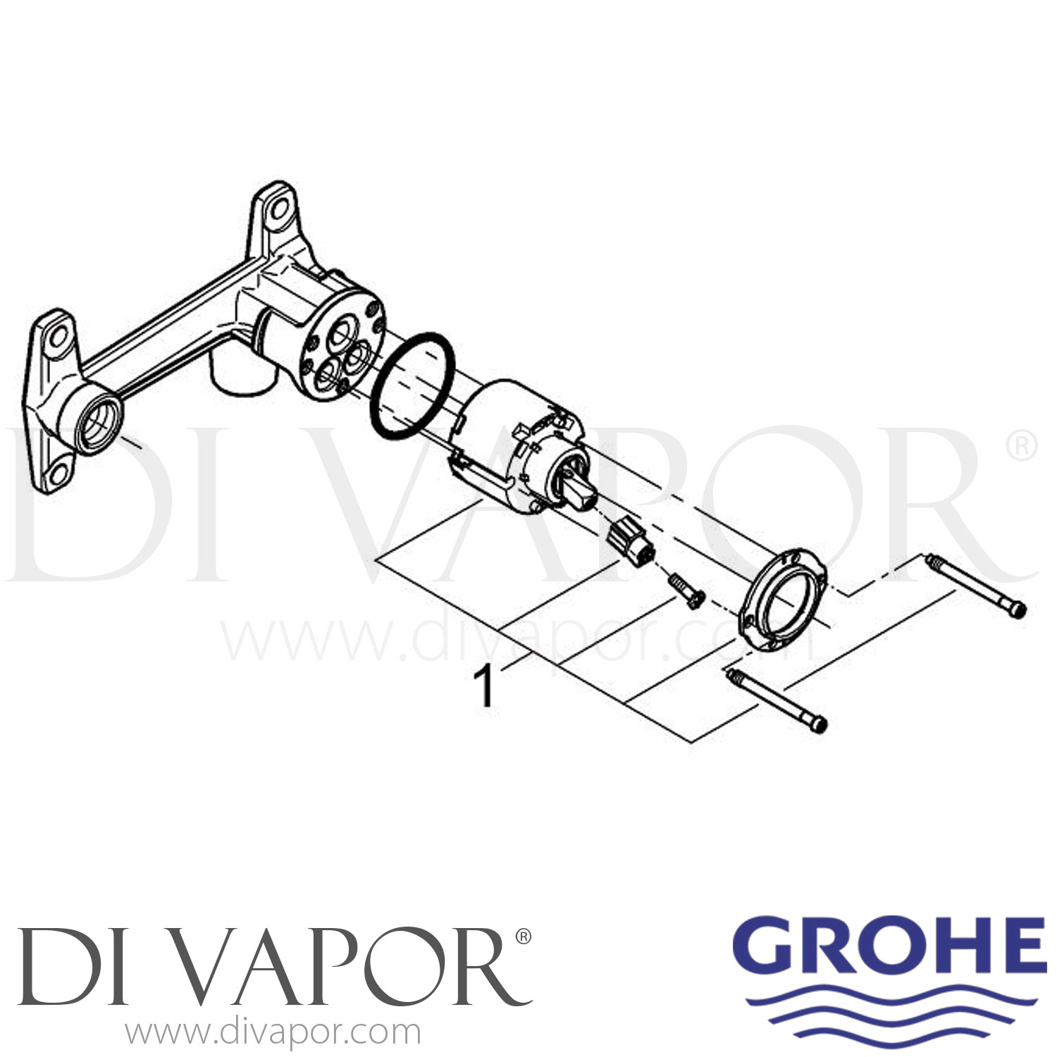 Grohe 33780000 Single-Lever Mixer (1/2 Inch) Concealed Body Spare Parts
