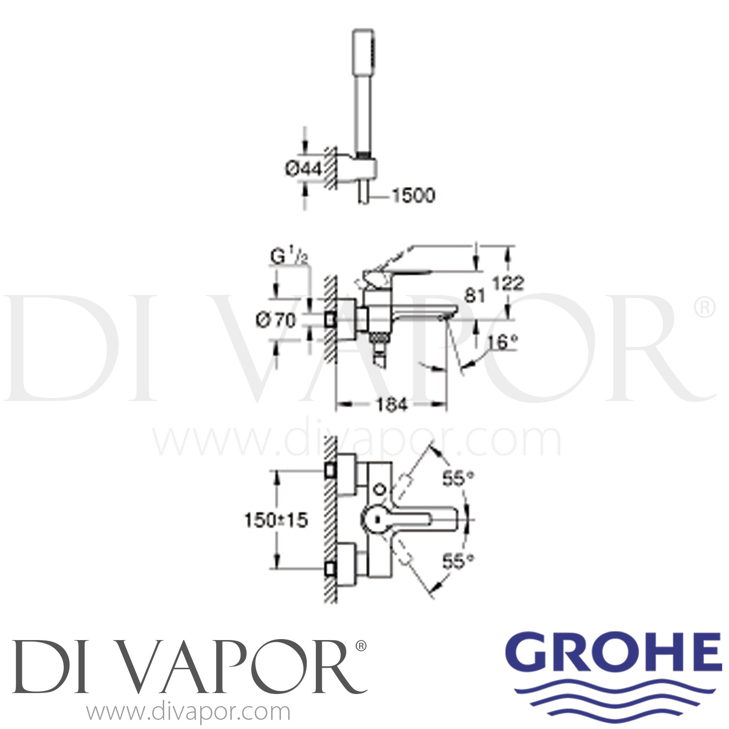 Grohe 33850001 Lineare Single-Lever Bath Shower Mixer Spare Parts