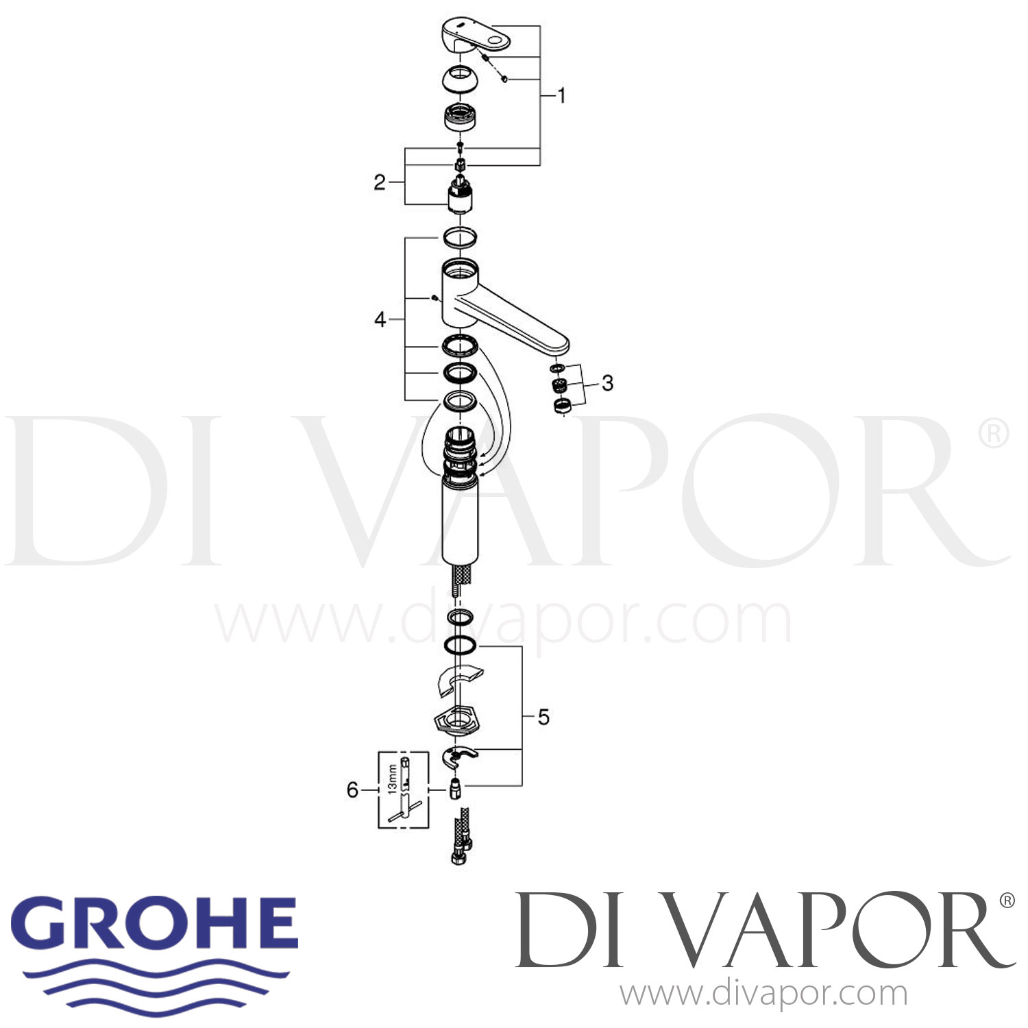 Grohe 33930002 Europlus?Single-Lever Sink Mixer (1/2 Inch) Spare parts