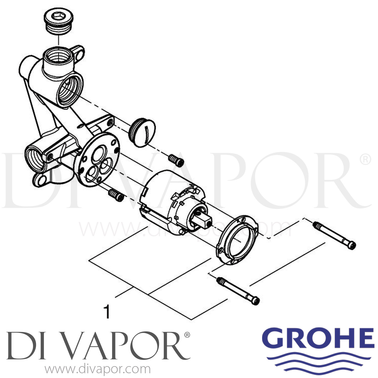 Grohe 33965000 Single-Lever Mixer (1/2 Inch) Concealed Body Spare Parts