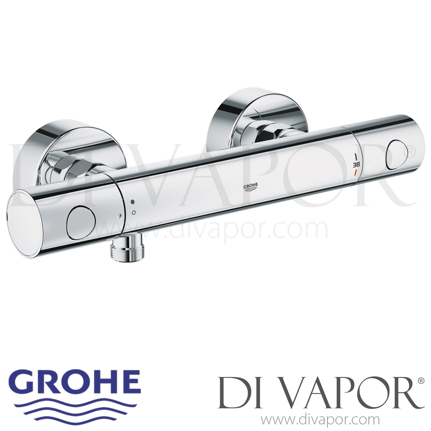 Grohe 34065002 Grohtherm 1000 Cosmopolitan M Thermostatic Shower Mixer ...