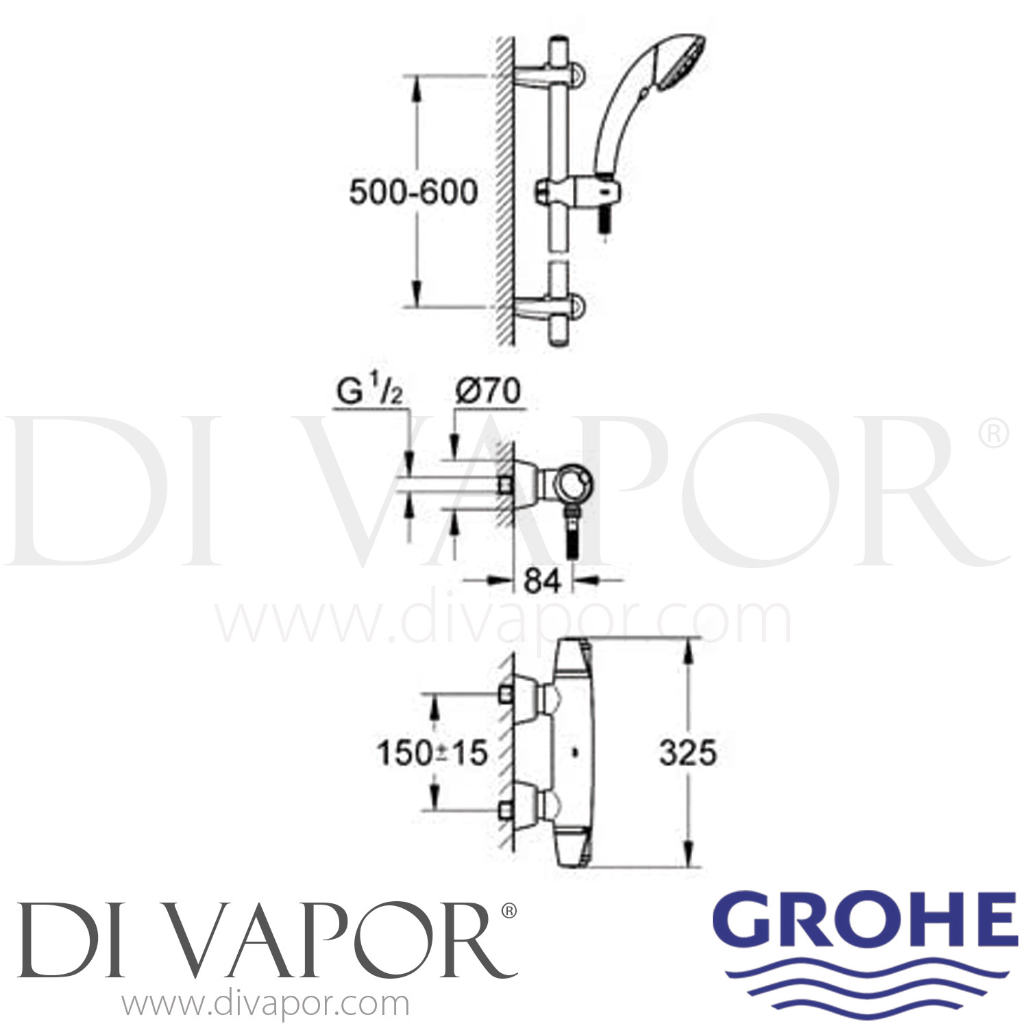 Grohe 34181 Grohmaster Grohtherm 3000 EV Shower Spare Parts