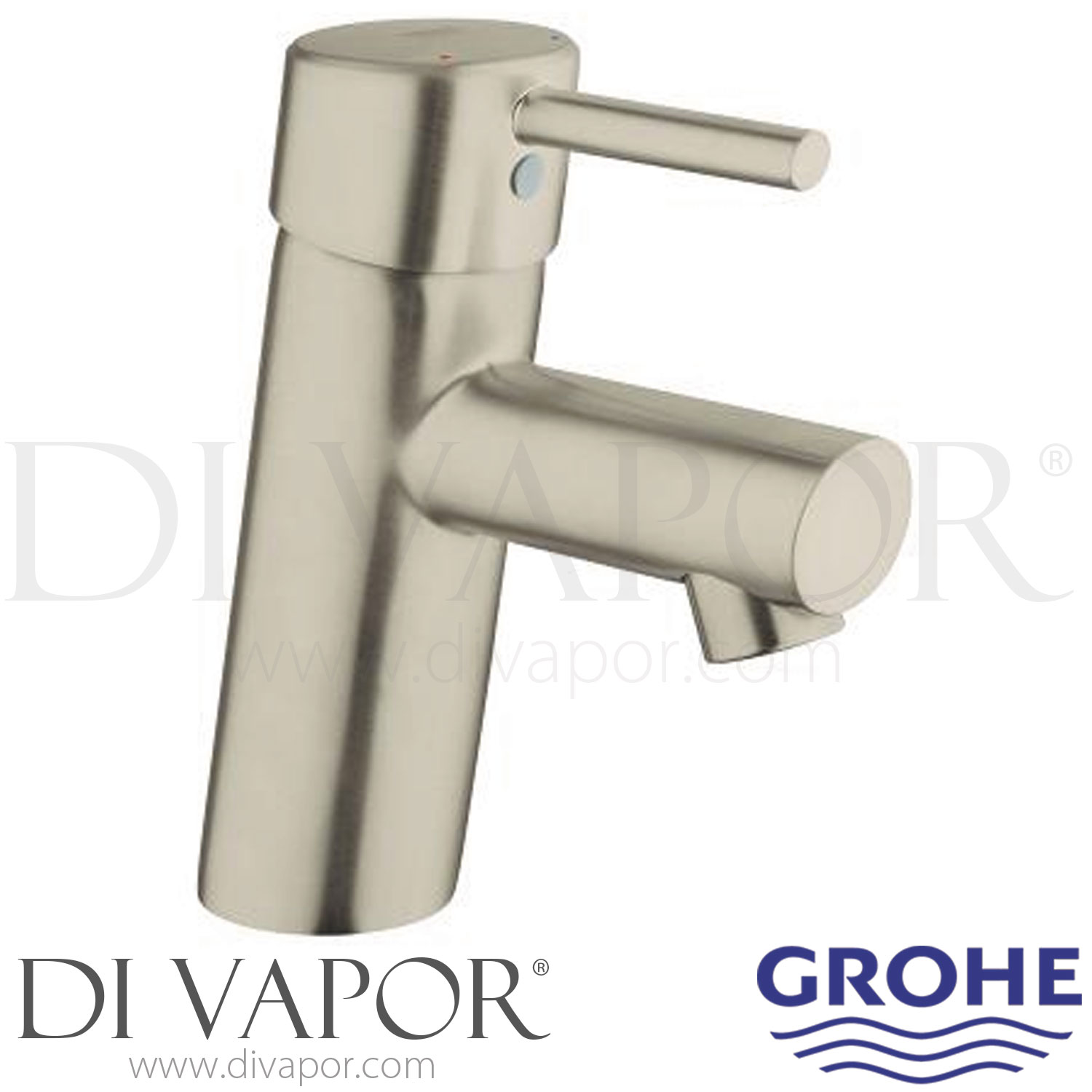 Grohe 34271ENA Concetto Brushed Nickel Single-Lever Basin Mixer (1/2 ...