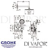 Grohe 34743000 Grohtherm SmartControl Perfect Shower Set Spare Parts