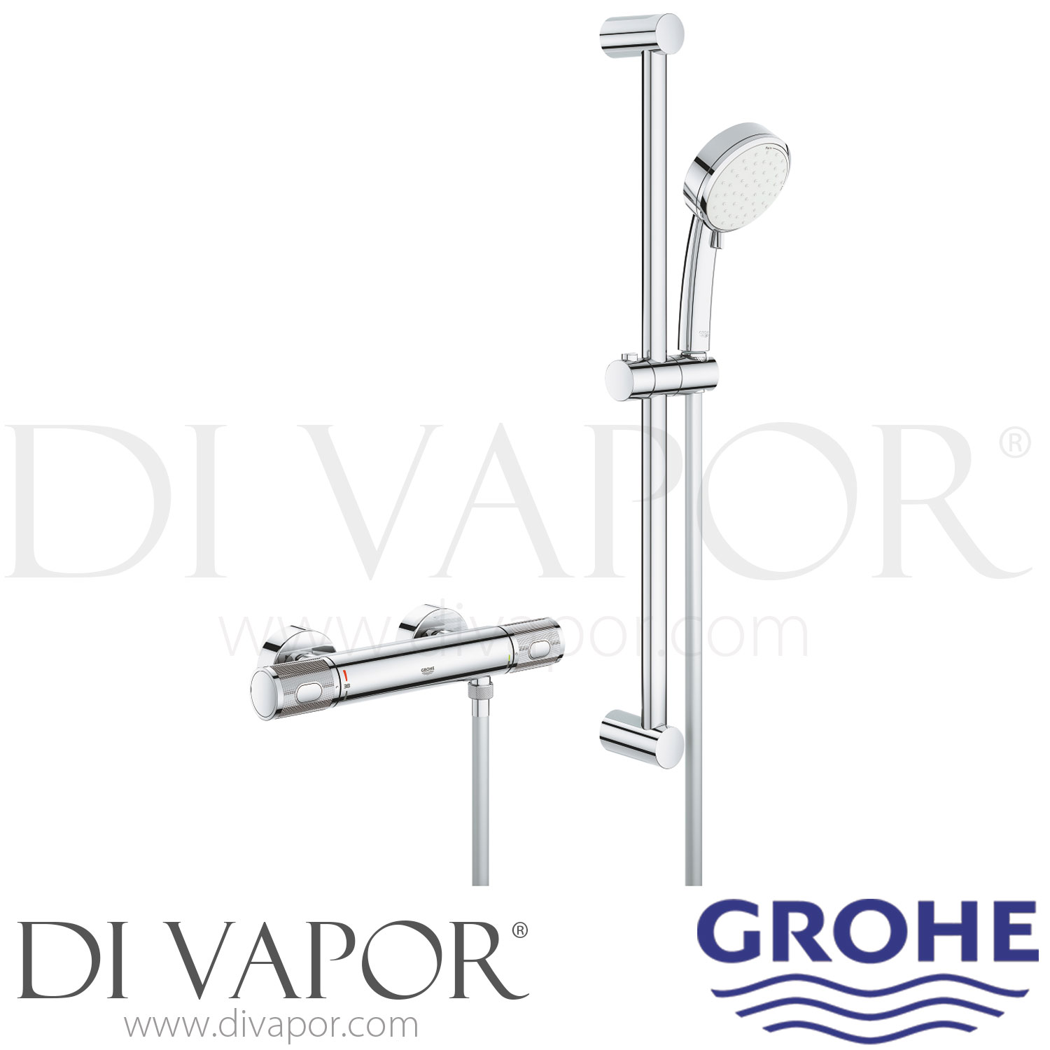 Grohe 34783000 Grohtherm 1000 Performance Thermostatic Shower Mixer (1/ ...