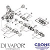 Grohe 34954 | 34954000 Automatic 2000 Thermostat Mixer (1/2 Inch) Spare ...
