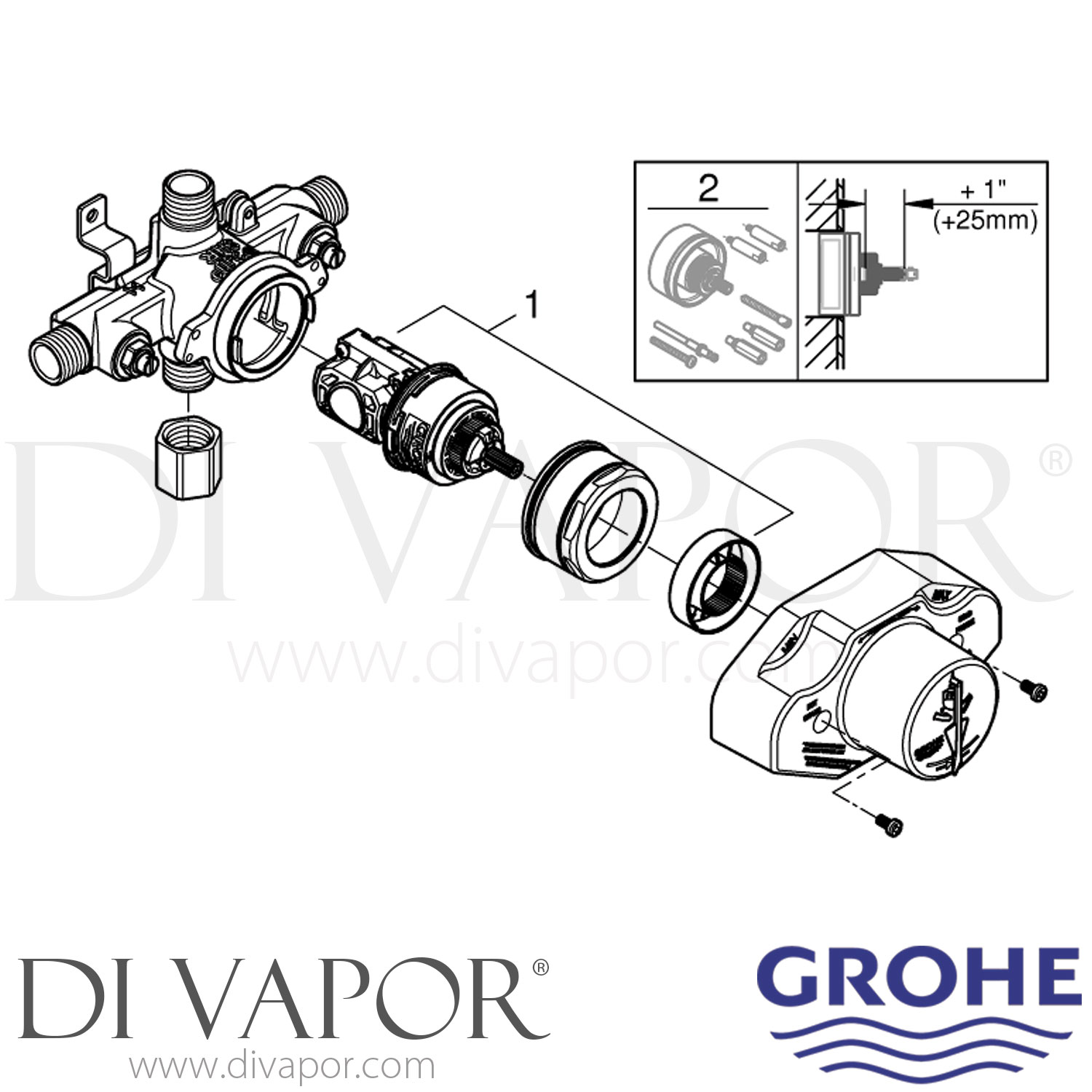 Grohe 35015001 Grohsafe Universal PBV Spare Parts