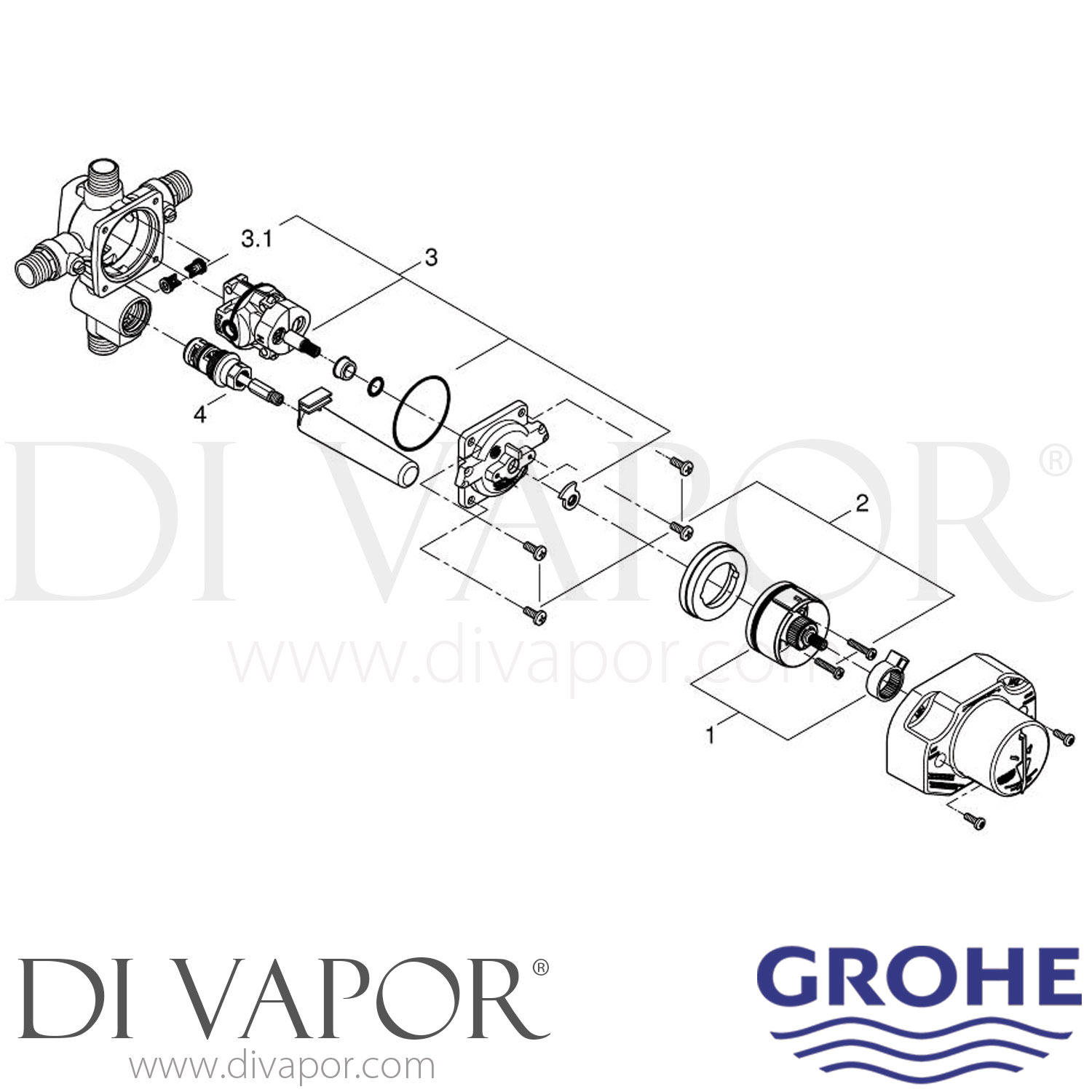 Grohe 35033000 PBV Trimset Spare Parts