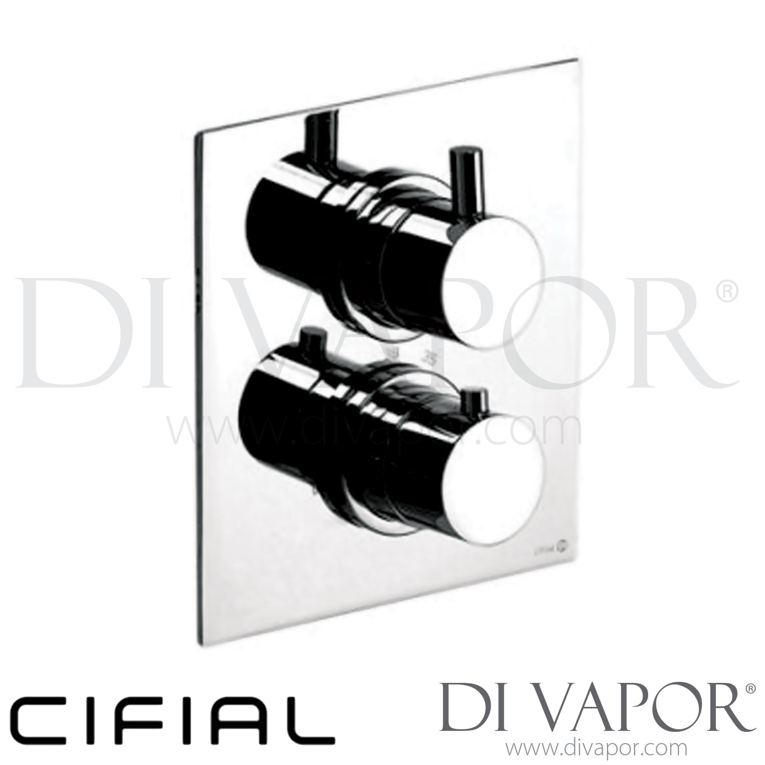 Cifial 35826TH Techno 465 Built-In Wall Thermostat Shower 2 Outlets ...
