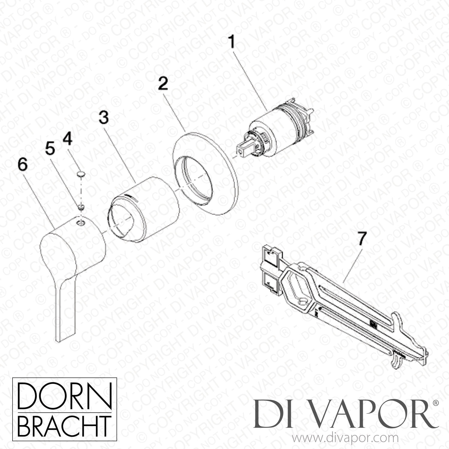 Dornbracht Vaia Concealed Single-Lever Mixer with Cover Plate - Brushed ...