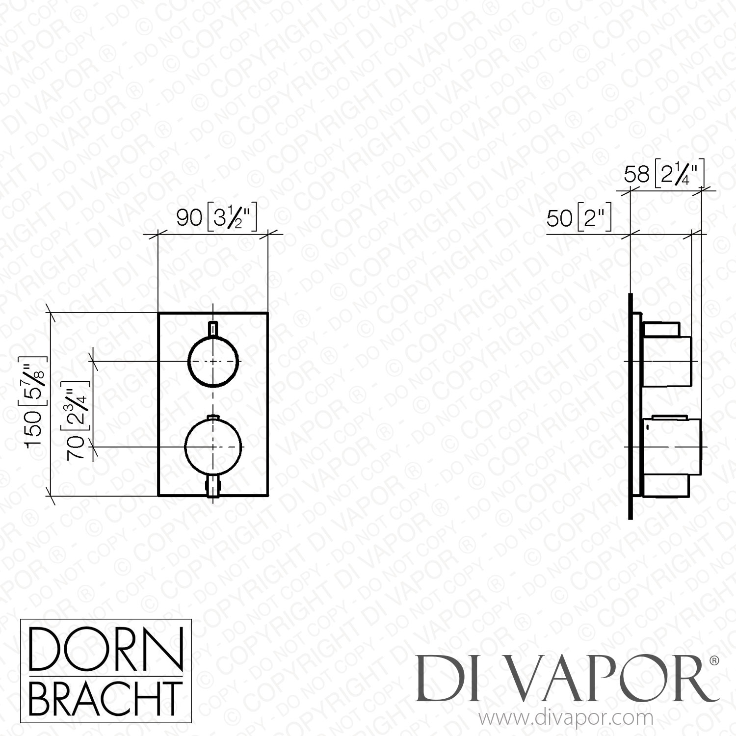 Dornbracht Series Specific Concealed Thermostat with One-Way Volume ...