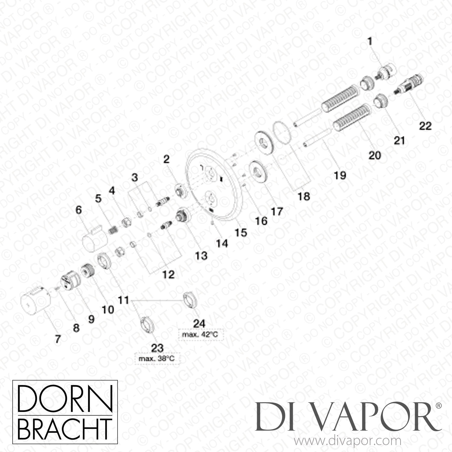 Dornbracht Madison Concealed Thermostat with Two Function Volume ...