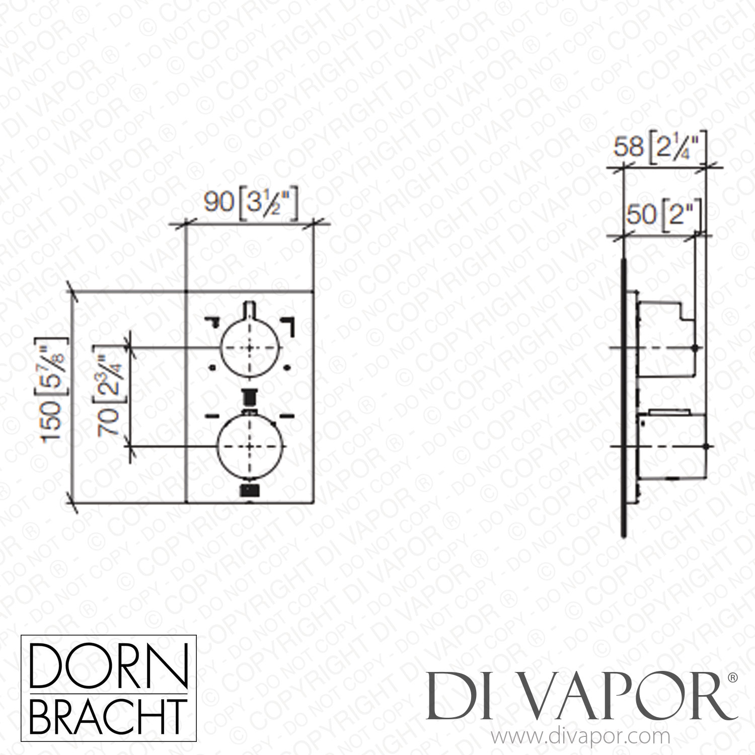 Dornbracht Series Specific Concealed Thermostat with Three Function ...