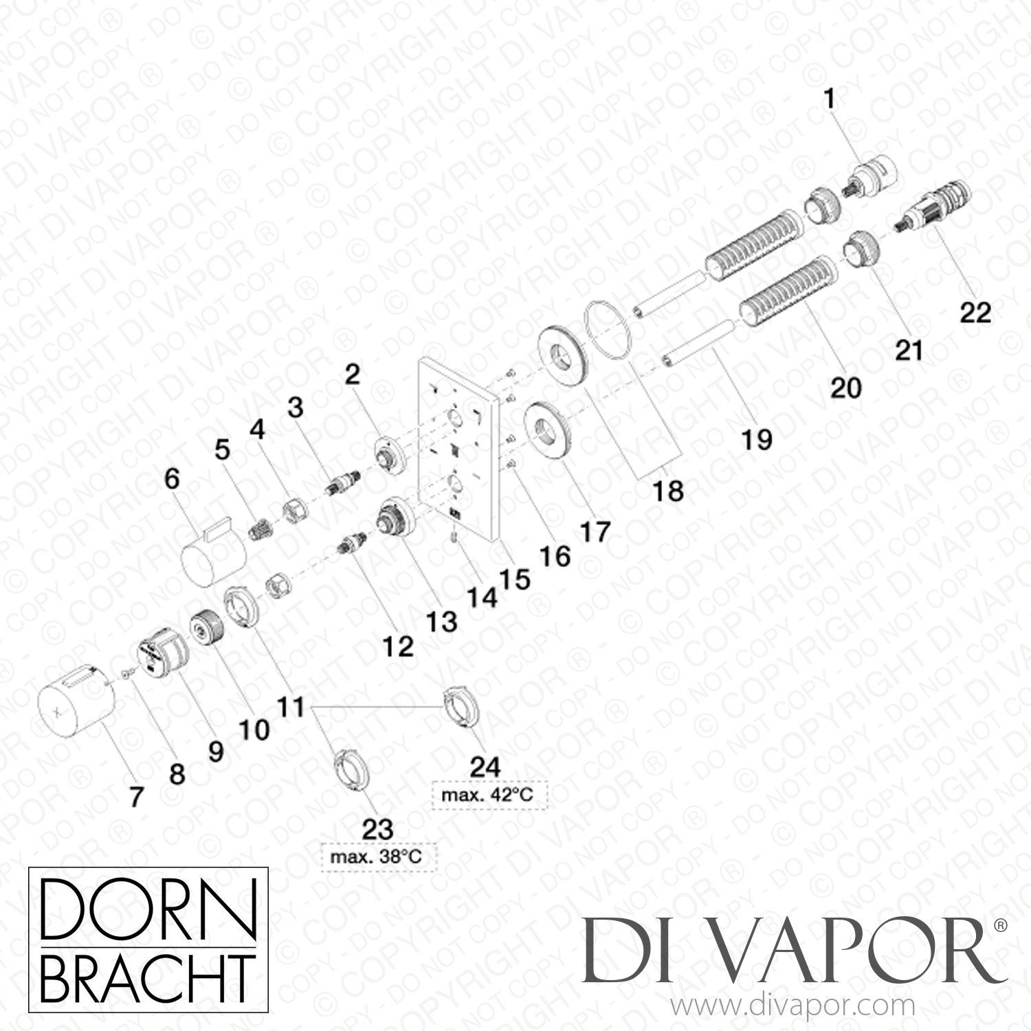 Dornbracht Series Specific Concealed Thermostat with Three Function ...