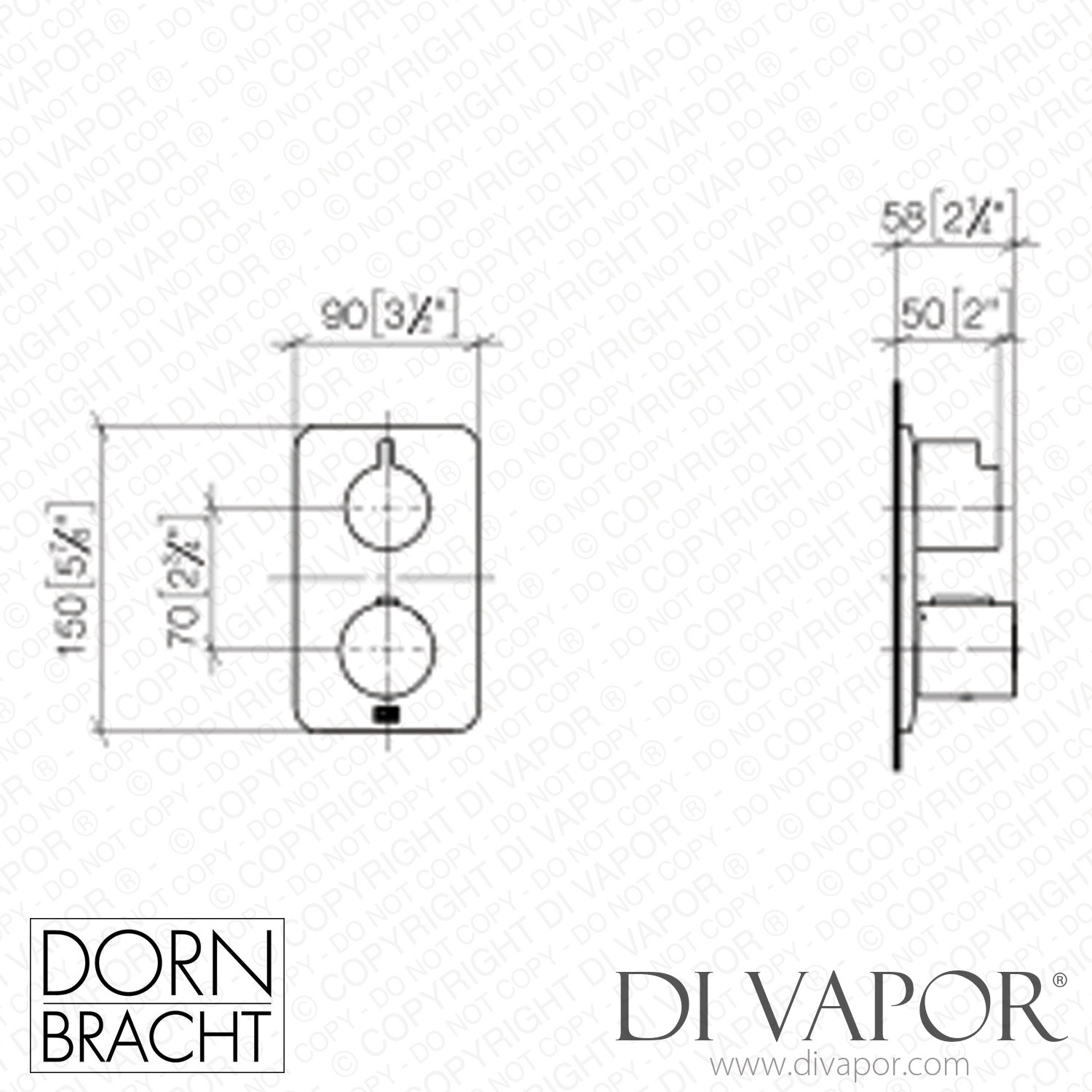 Dornbracht Liss? Concealed Thermostat with Three Function Volume ...