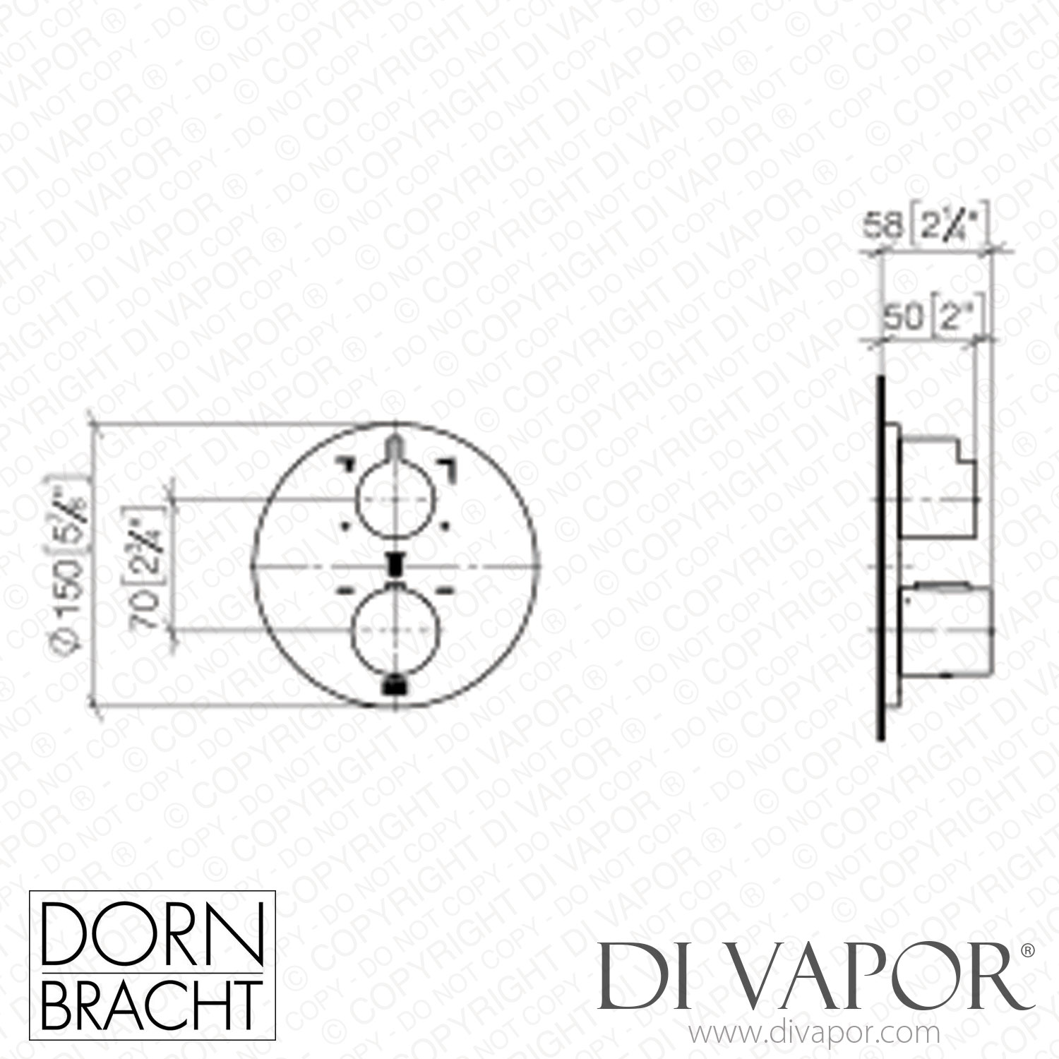 Dornbracht Series Specific Concealed Thermostat with Three Function ...