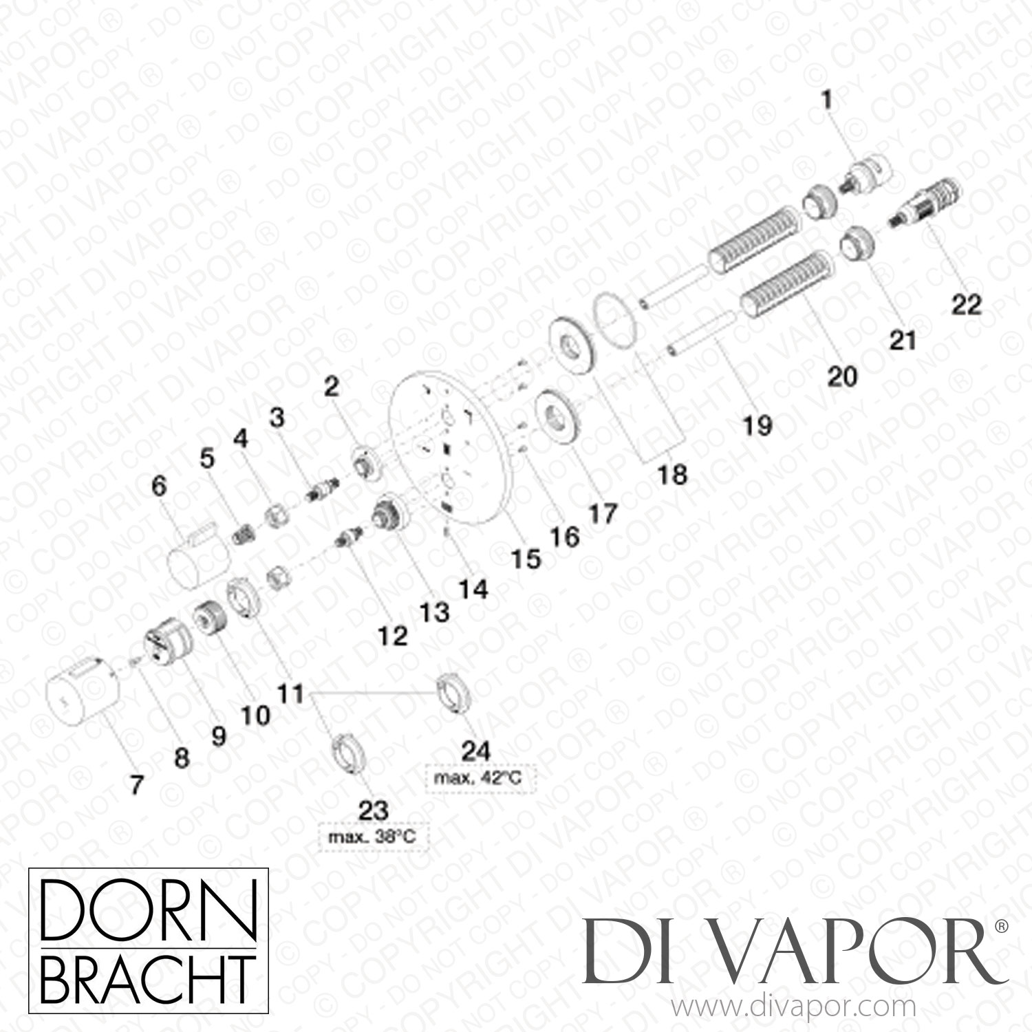 Dornbracht Series Specific Concealed Thermostat with Three Function ...