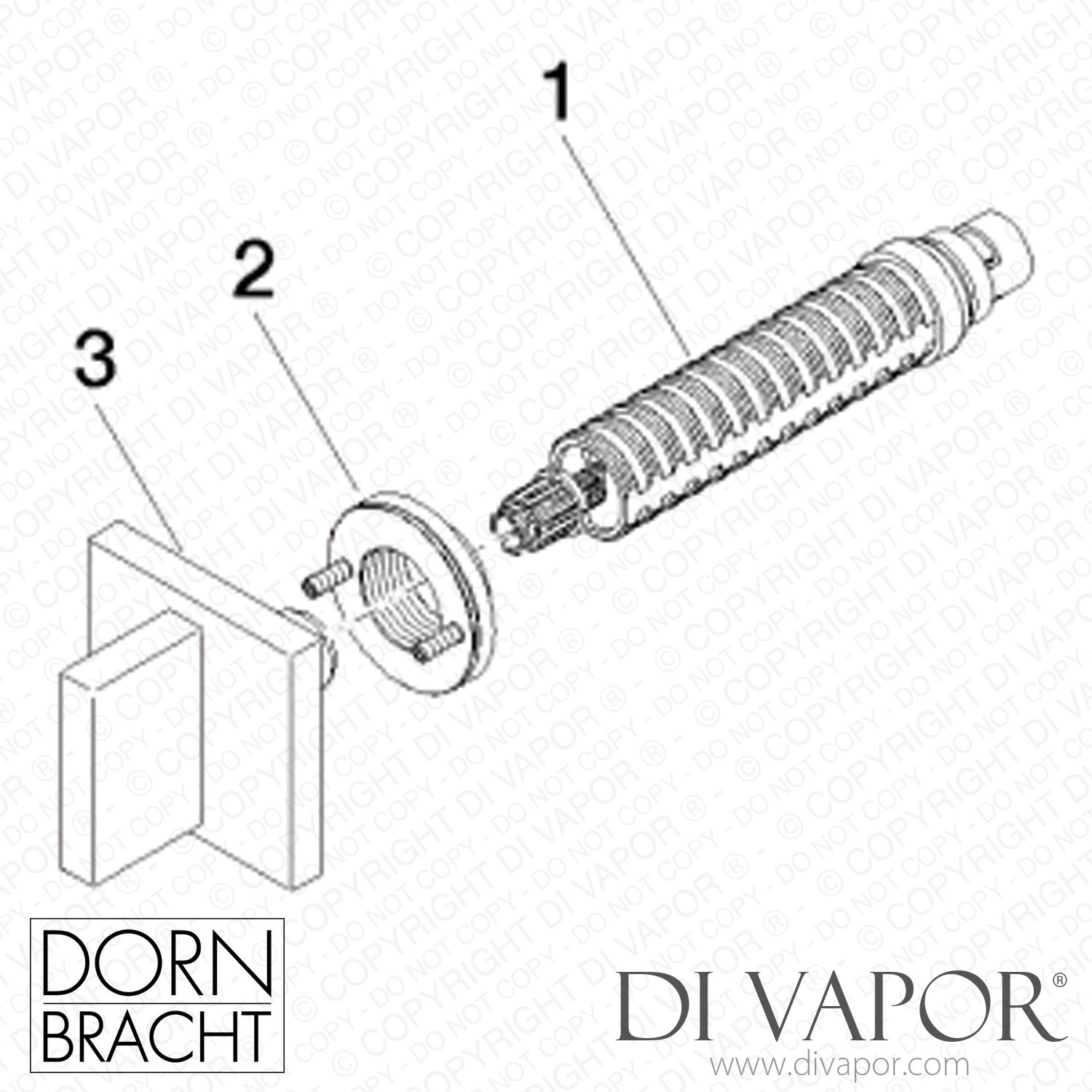 Dornbracht Mem Wall Valve Clockwise Closing 1/2 - Platinum 36 605 782 ...