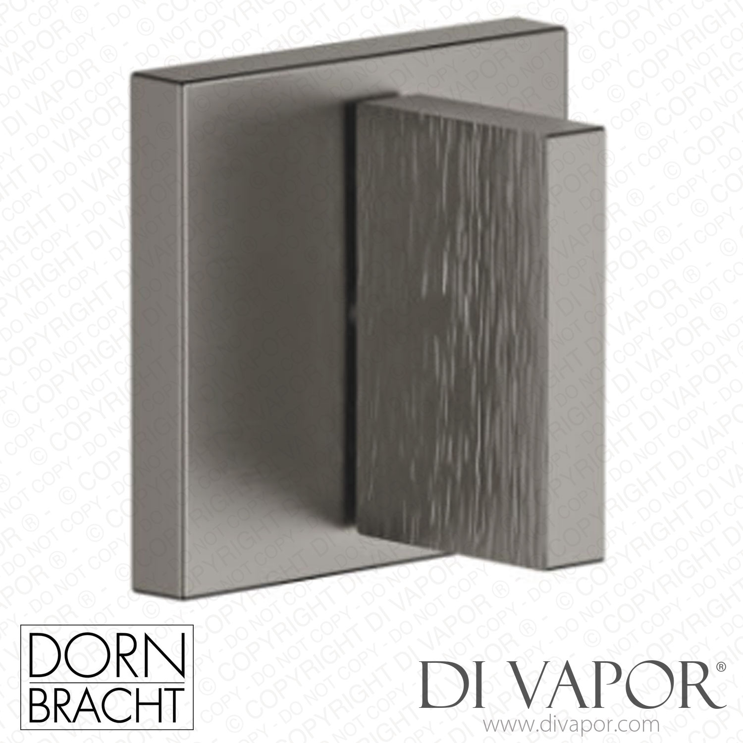 Dornbracht Mem Wall Valve Clockwise Closing 1/2 - Brushed Dark Platinum ...