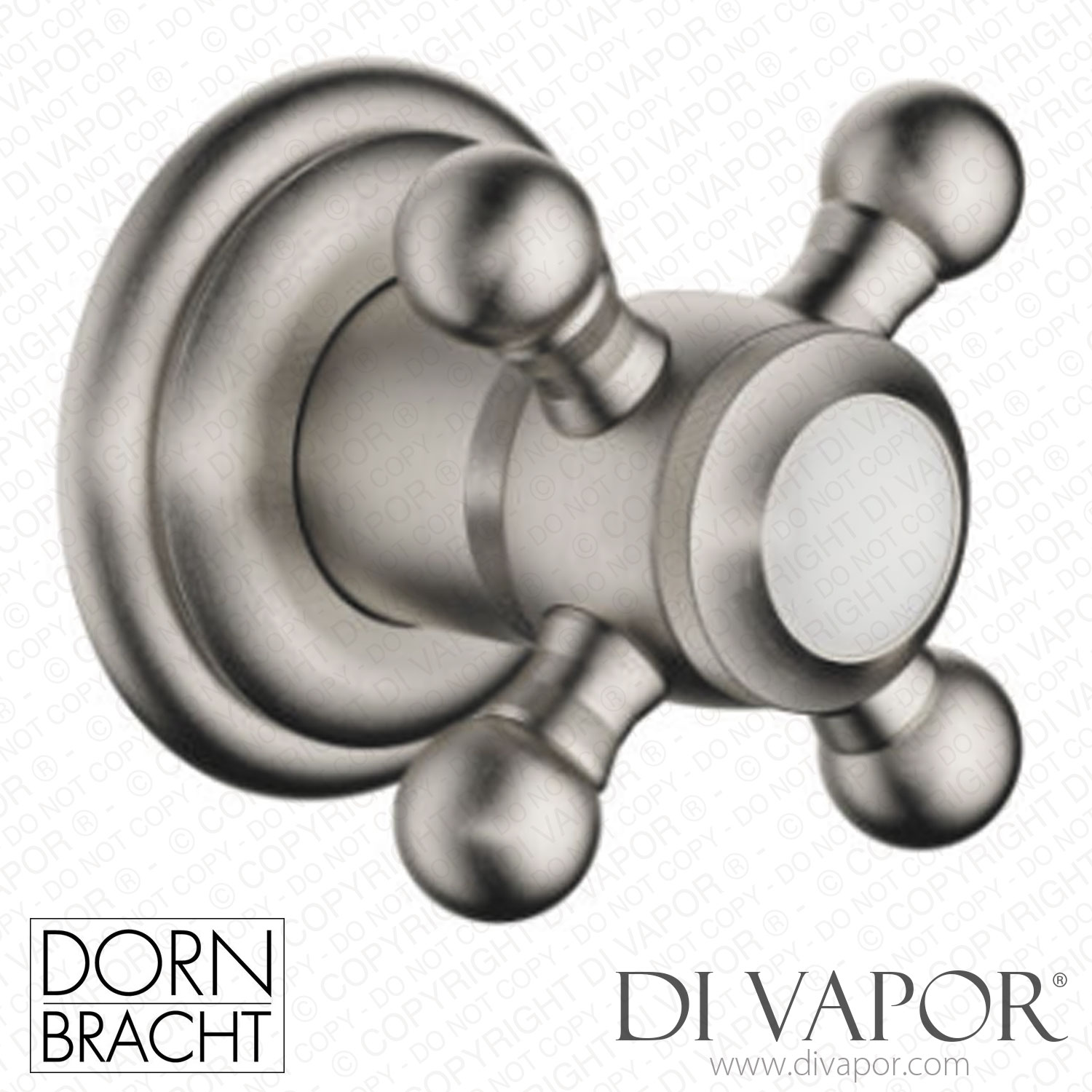 Dornbracht Madison Wall Valve Clockwise Closing 1/2 - Brushed Platinum ...