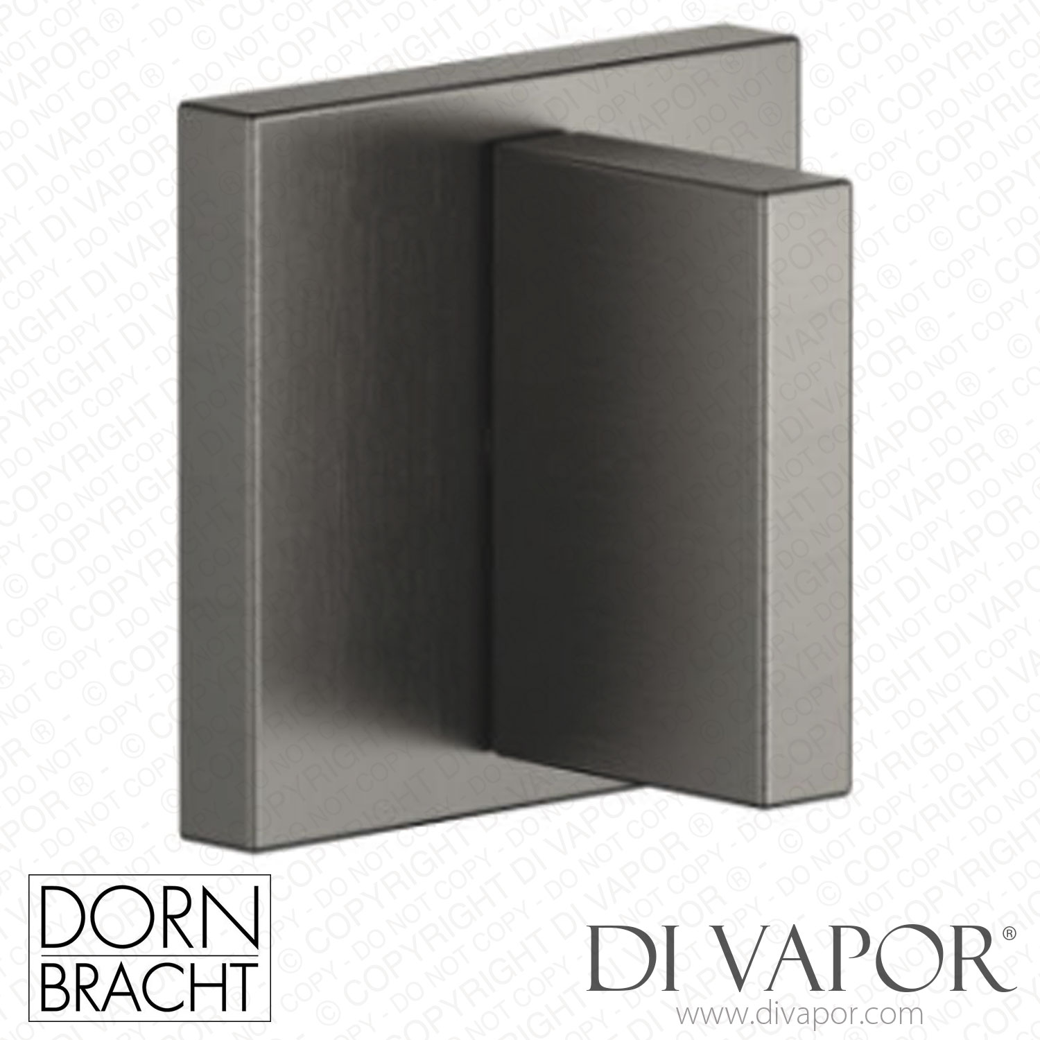 Dornbracht Mem Wall Valve Clockwise Closing 1/2 - Brushed Dark Platinum ...