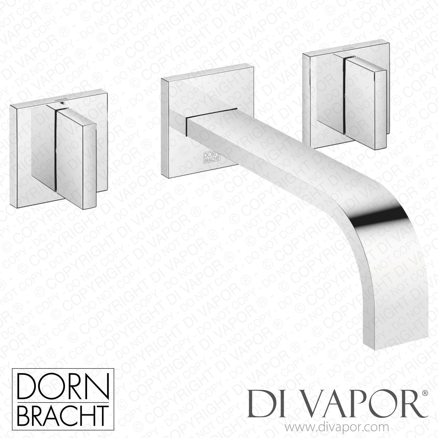 Dornbracht Wall Mounted Three Hole Tap Mixer without Drain 36712782 ...