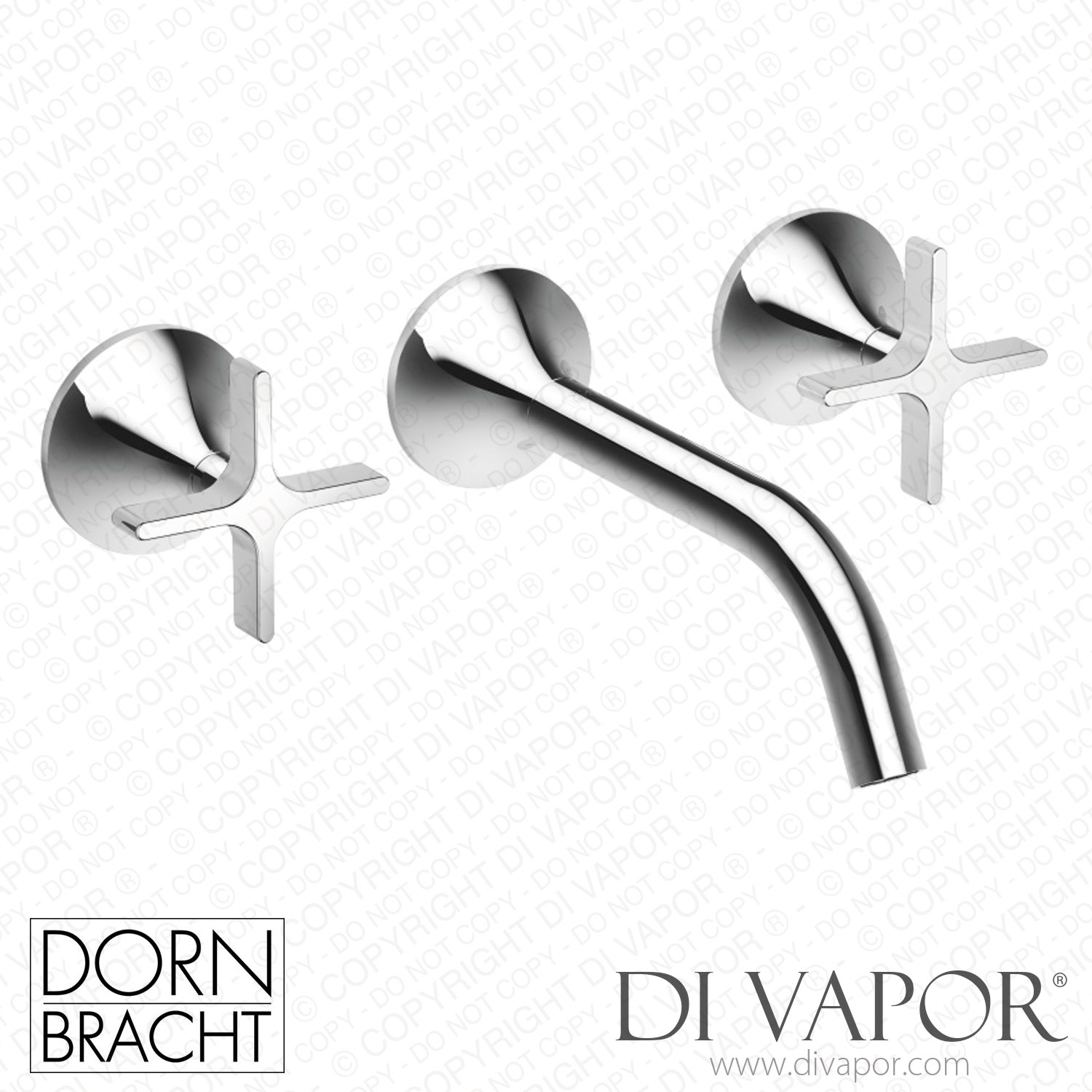 Dornbracht Wall Mounted Three Hole Tap Mixer without Drain 36712809 ...