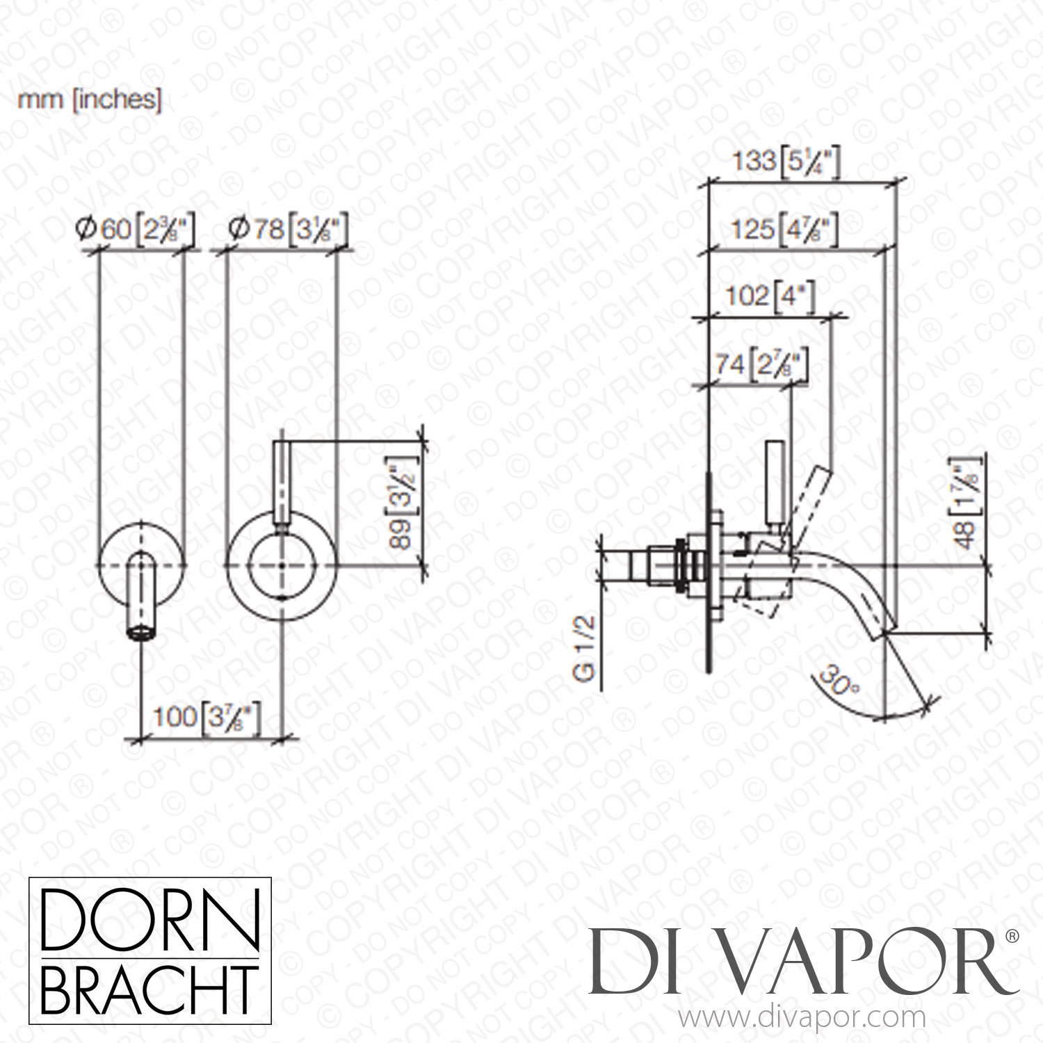 Dornbracht Meta Wall-Mounted Single-Lever Basin Mixer without Pop-Up ...